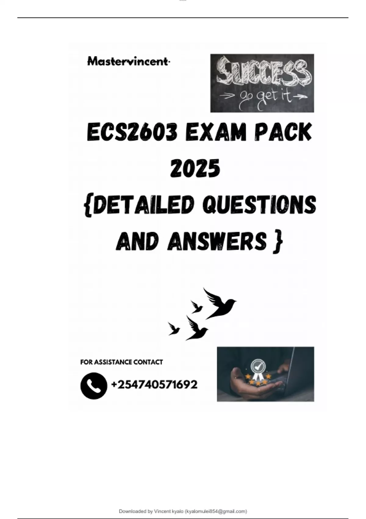 ECS2603 EXAM PACK 2025 {DETAILED QUESTIONS AND ANSWERS } - South ...