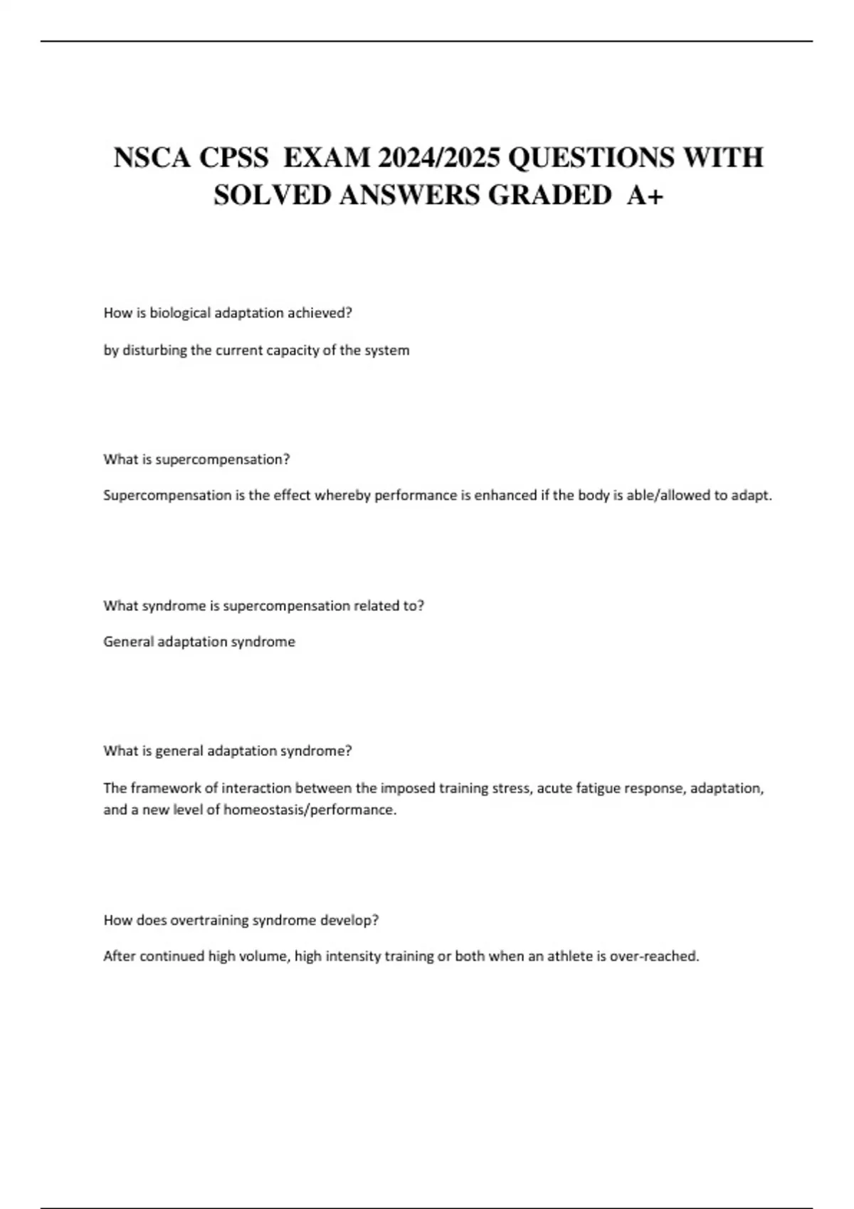 NSCA CPSS EXAM 2024/2025 QUESTIONS WITH SOLVED ANSWERS GRADED A+ - NSCA ...