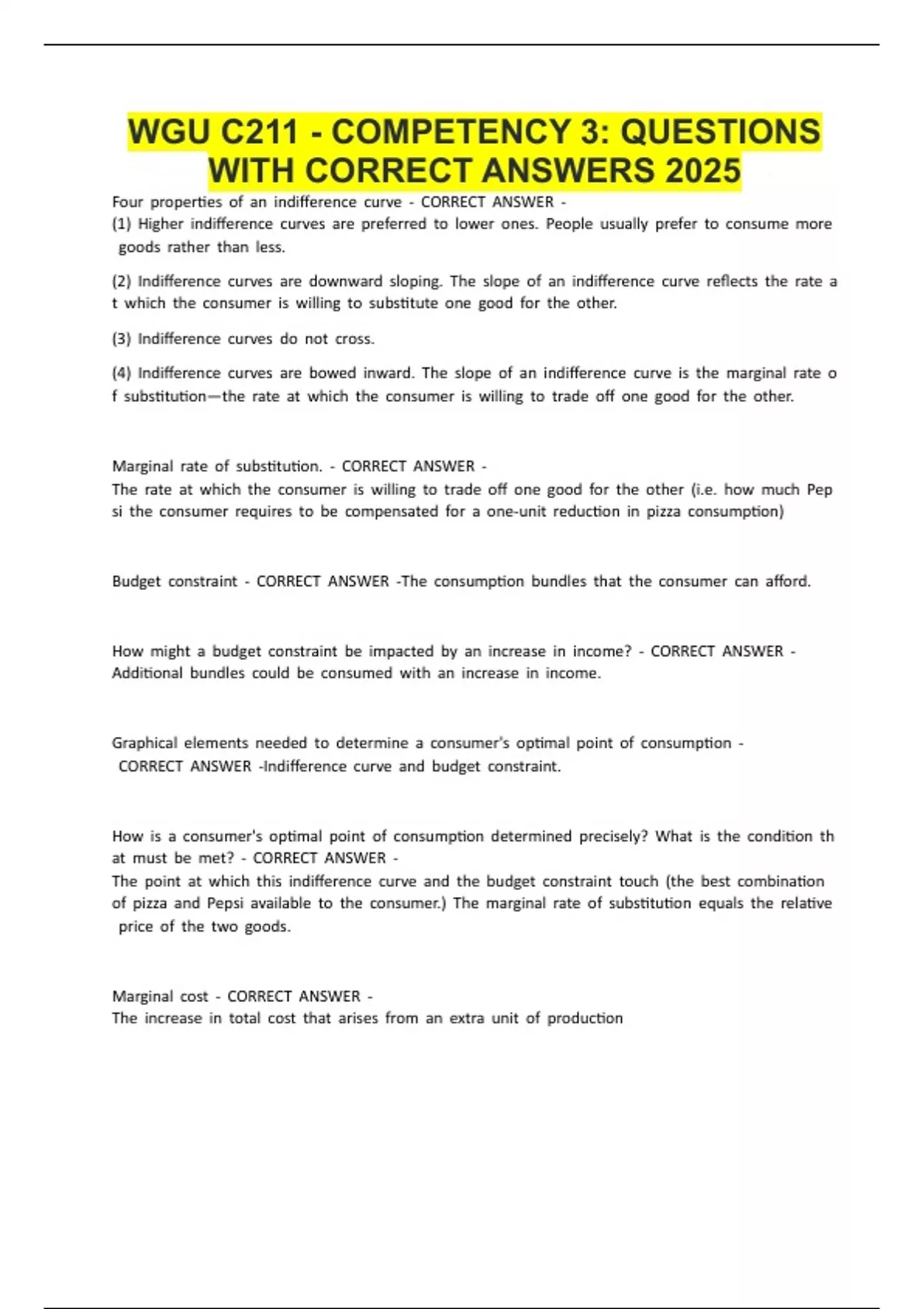 WGU C211 - COMPETENCY 3 QUESTIONS WITH CORRECT ANSWERS 2025 - WGU C211 ...