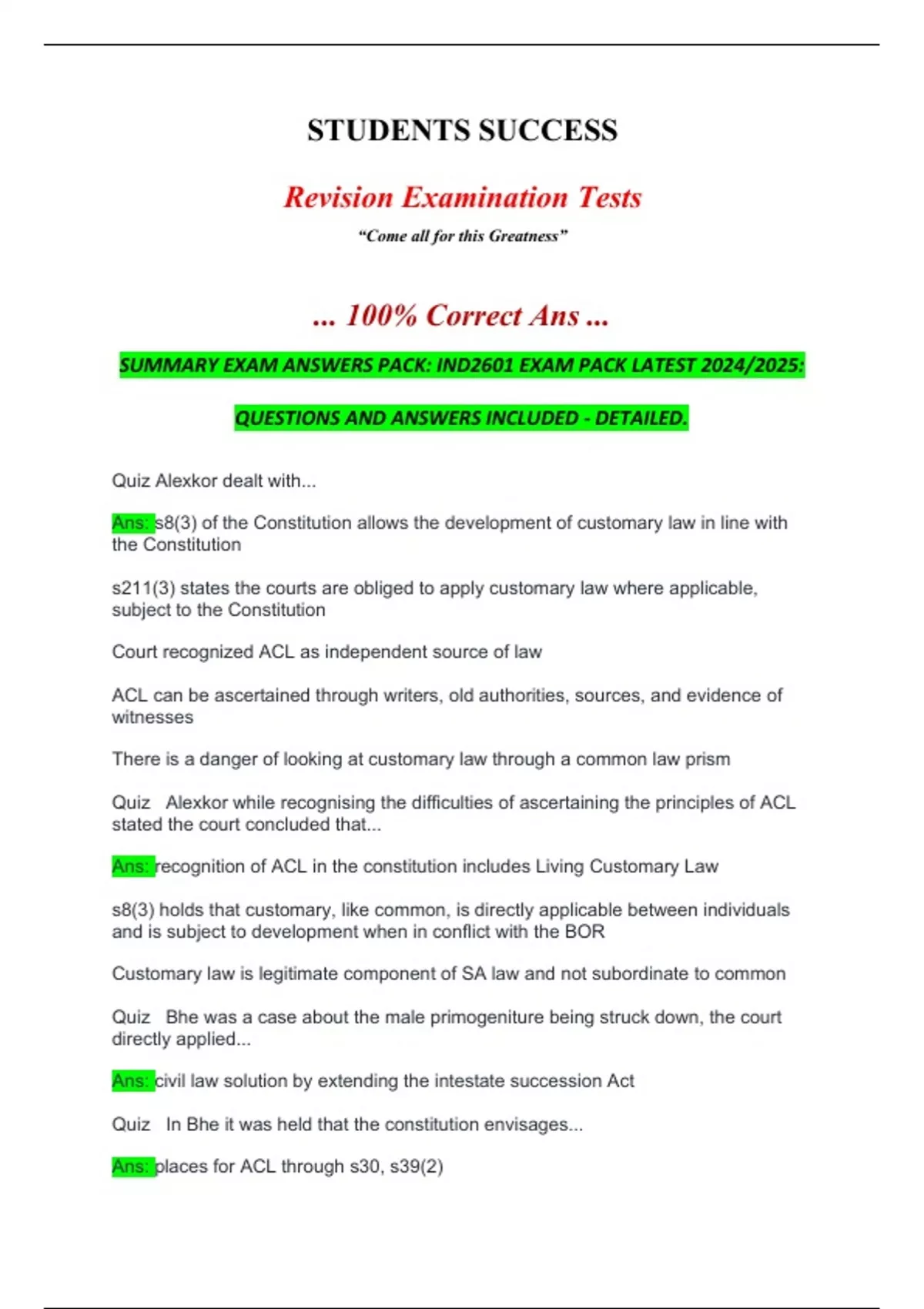 PVL3703-(LAW OF DELICT) "" (THIS IS THE LATEST PACK UPDATED 2023 ...