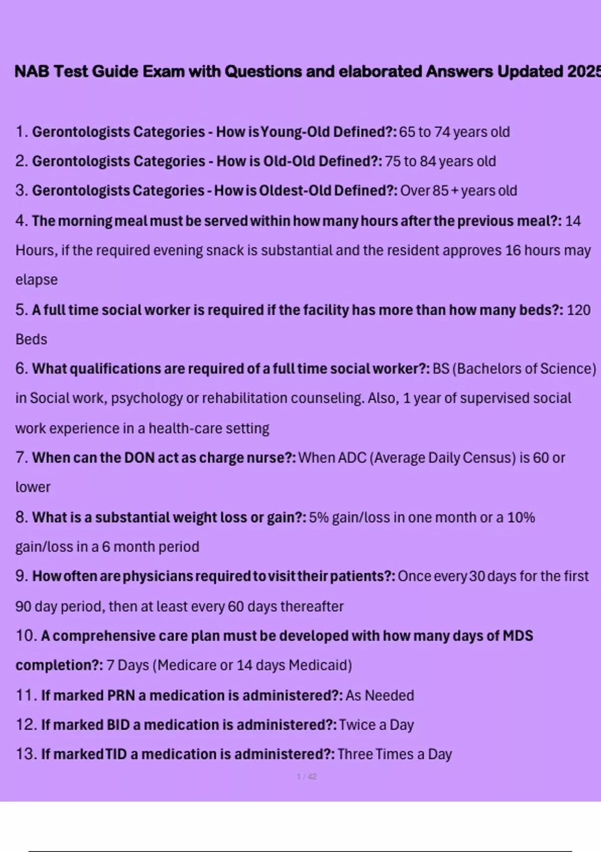 NAB Test Guide Exam with Questions and elaborated Answers Updated 2025 ...