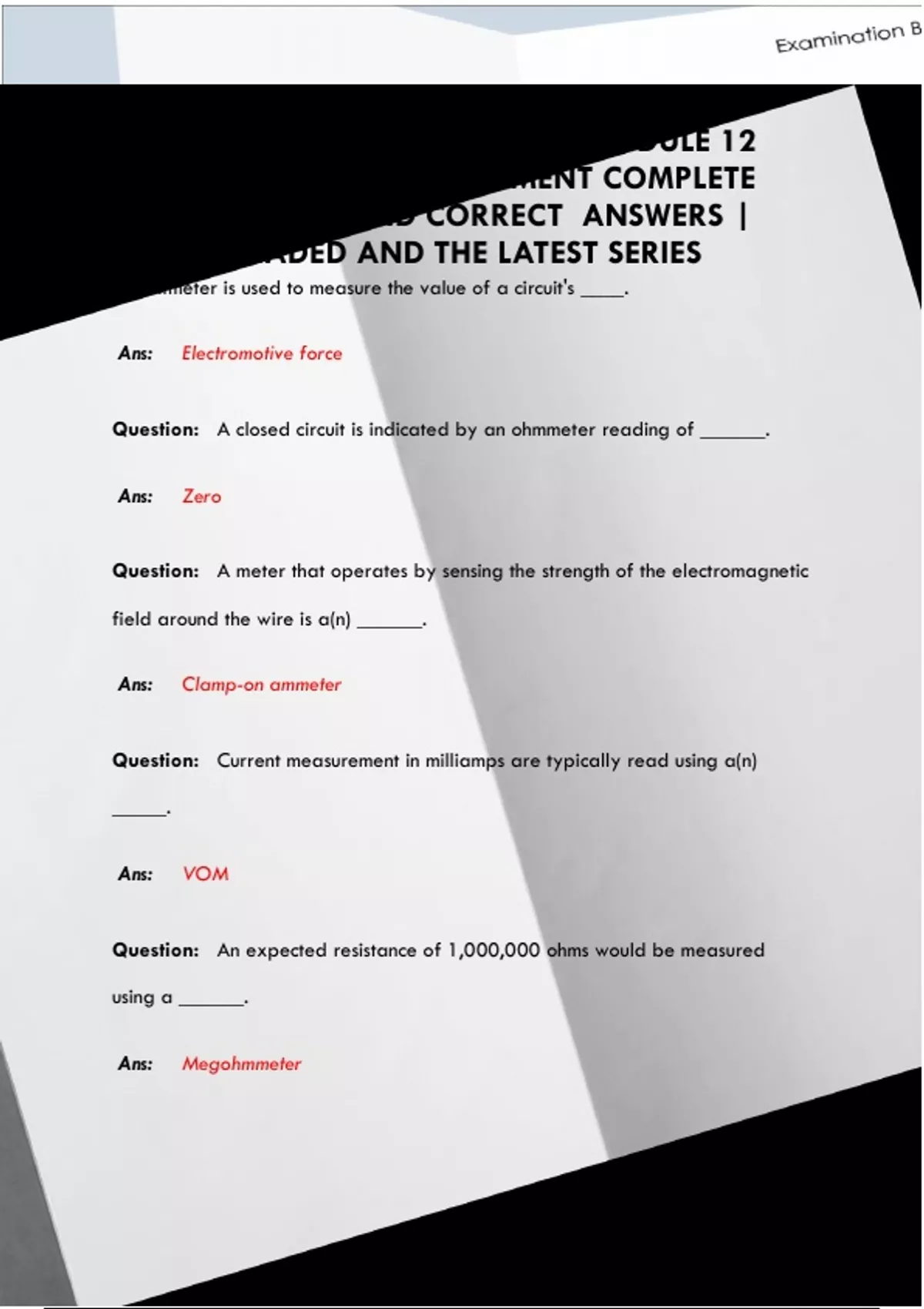 NCCER ELECTRICAL LEVEL 1 -MODULE 12 ELECTRICAL TEST EQUIPMENT COMPLETE ...