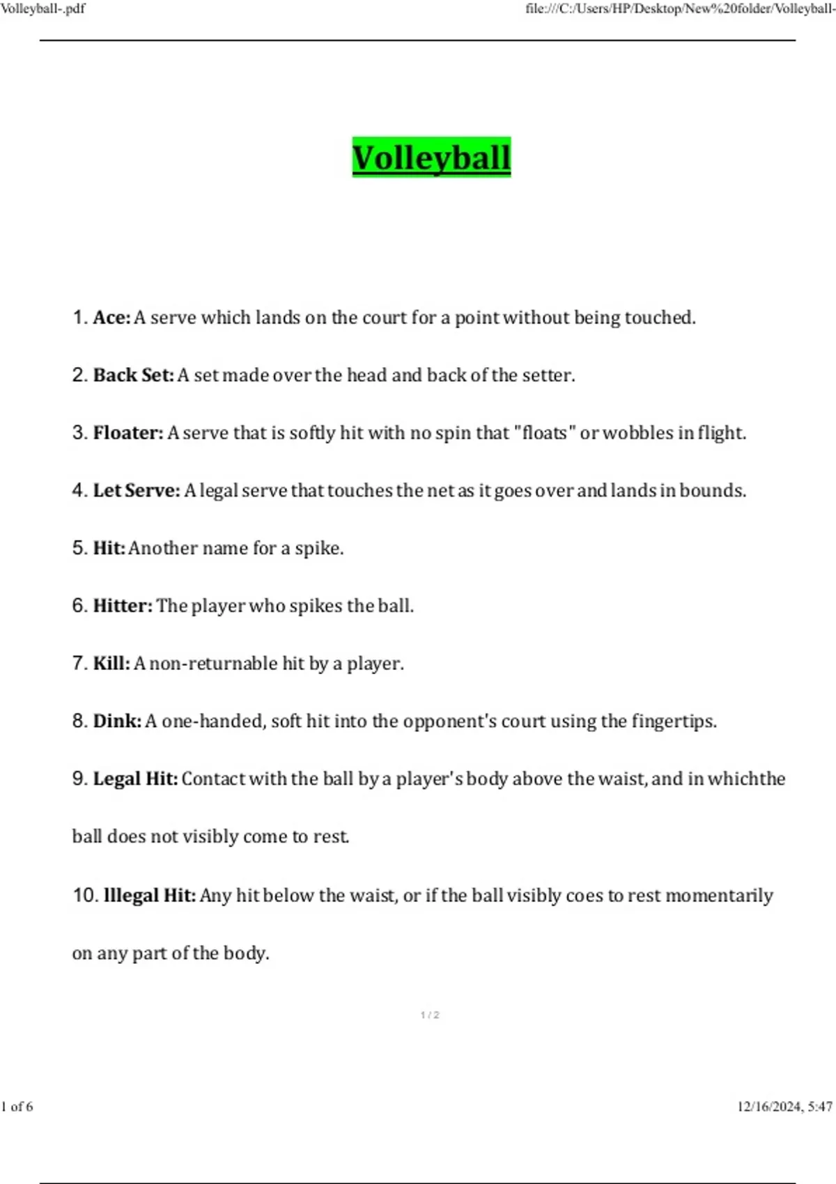 2025 Volleyball Exam | Questions and Verified Answers | 100% Correct ...