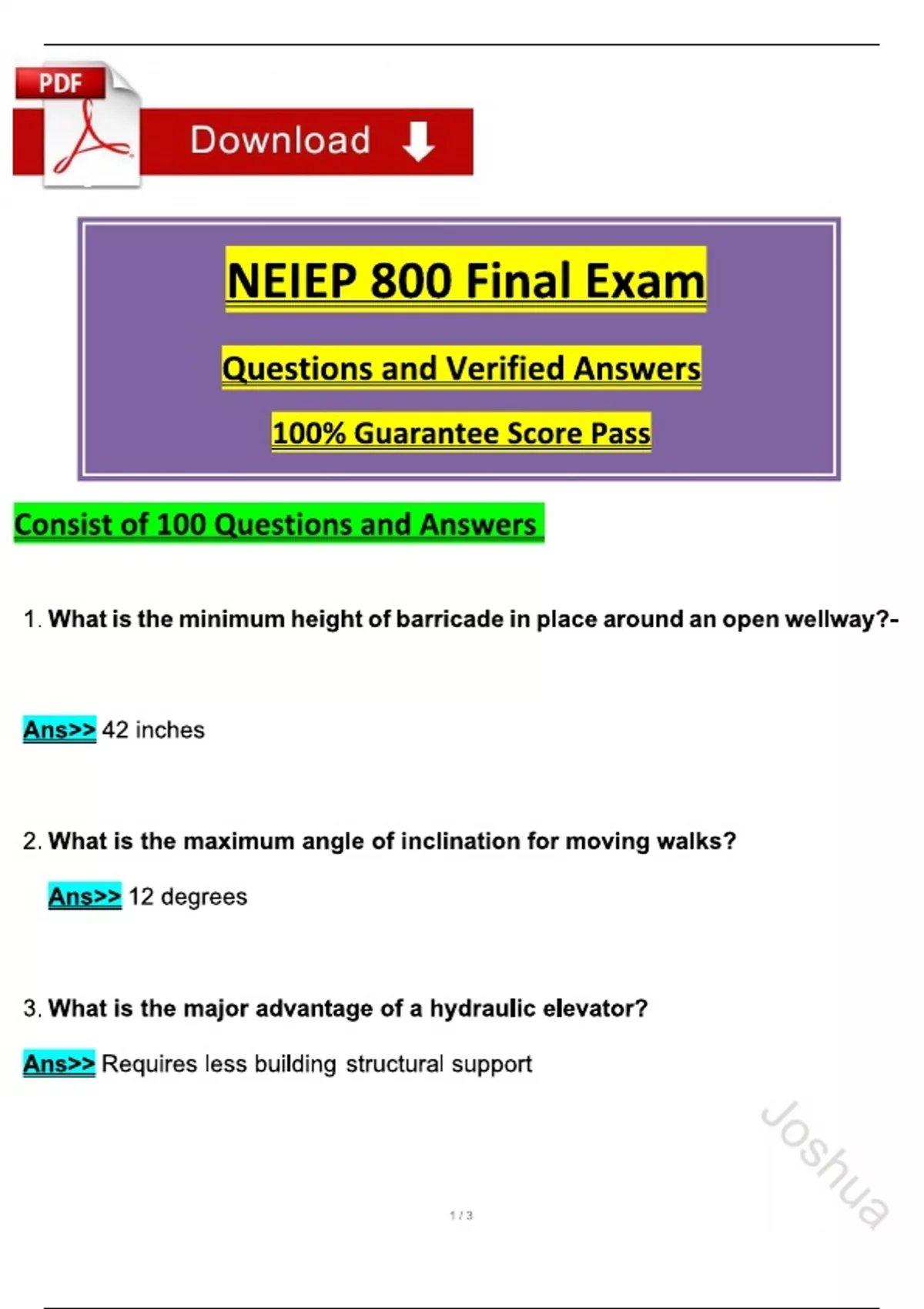 Study Bundle - NEIEP 800 Final Exam + Test Bank (2025 / 2026) Tested ...