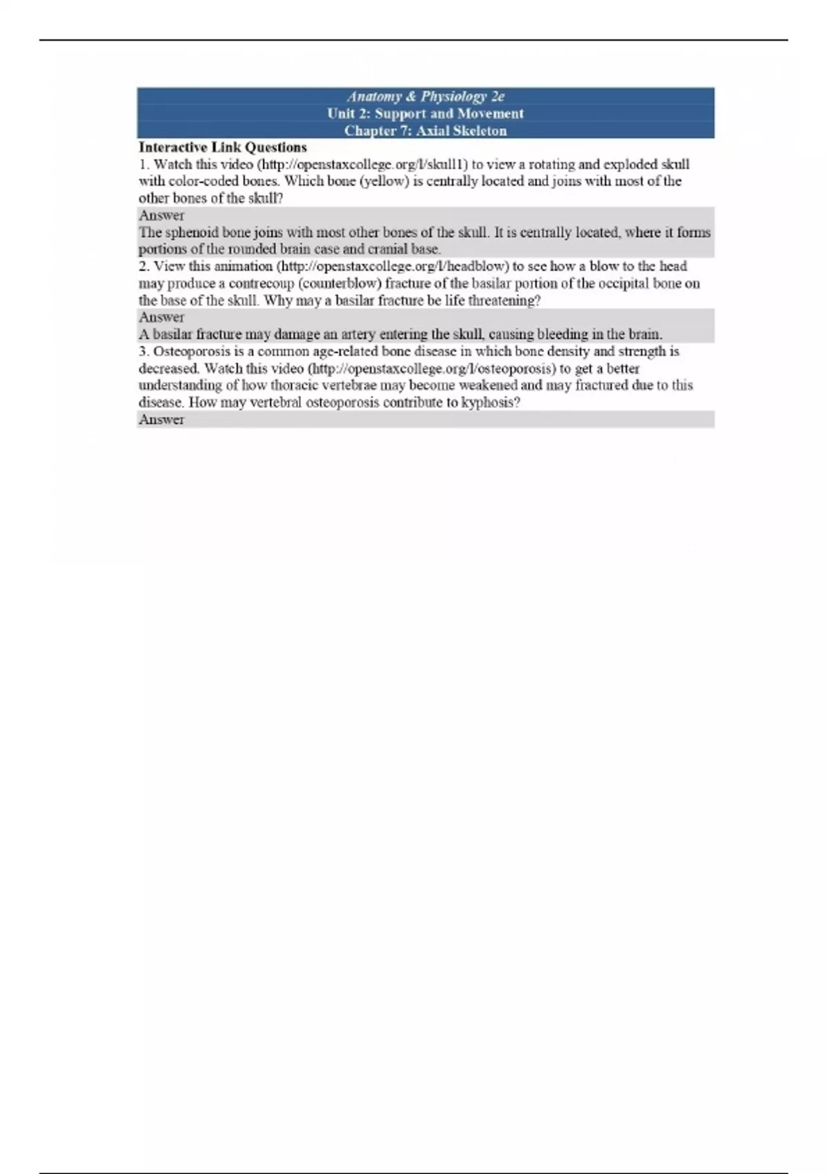 Chapter 7 Axial Skeleton - Anatomy & Physiology 2nd Edition Openstax ...