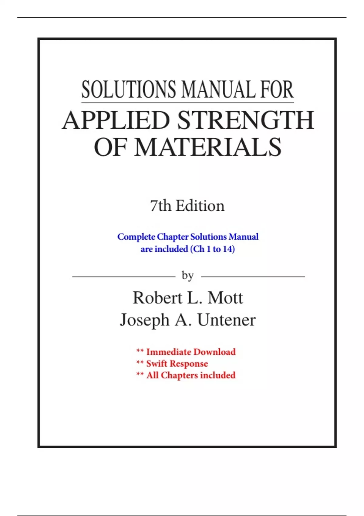 SOLUTIONS MANUAL FOR Applied Strengths Of Materials 7th Edition By ...