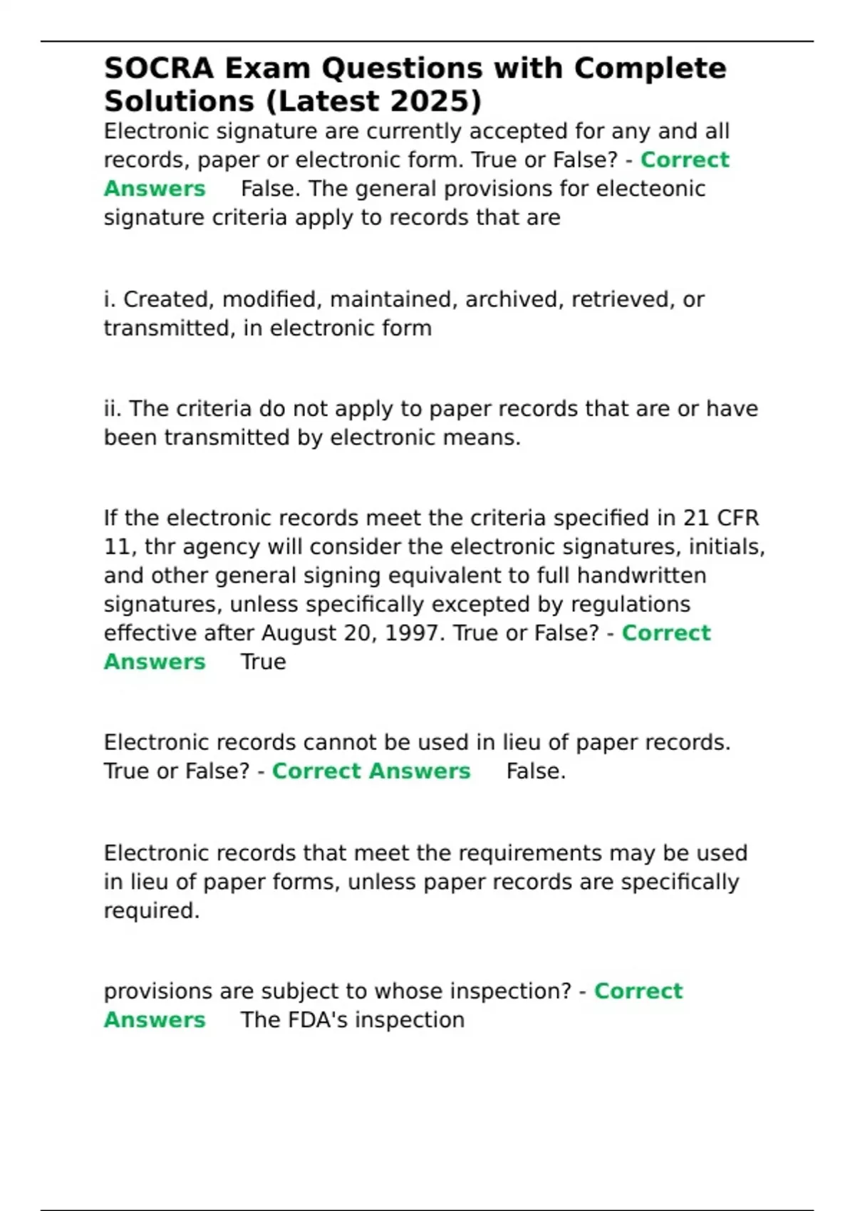 SOCRA Exam Questions with Complete Solutions (Latest 2025) - SoCRA ...