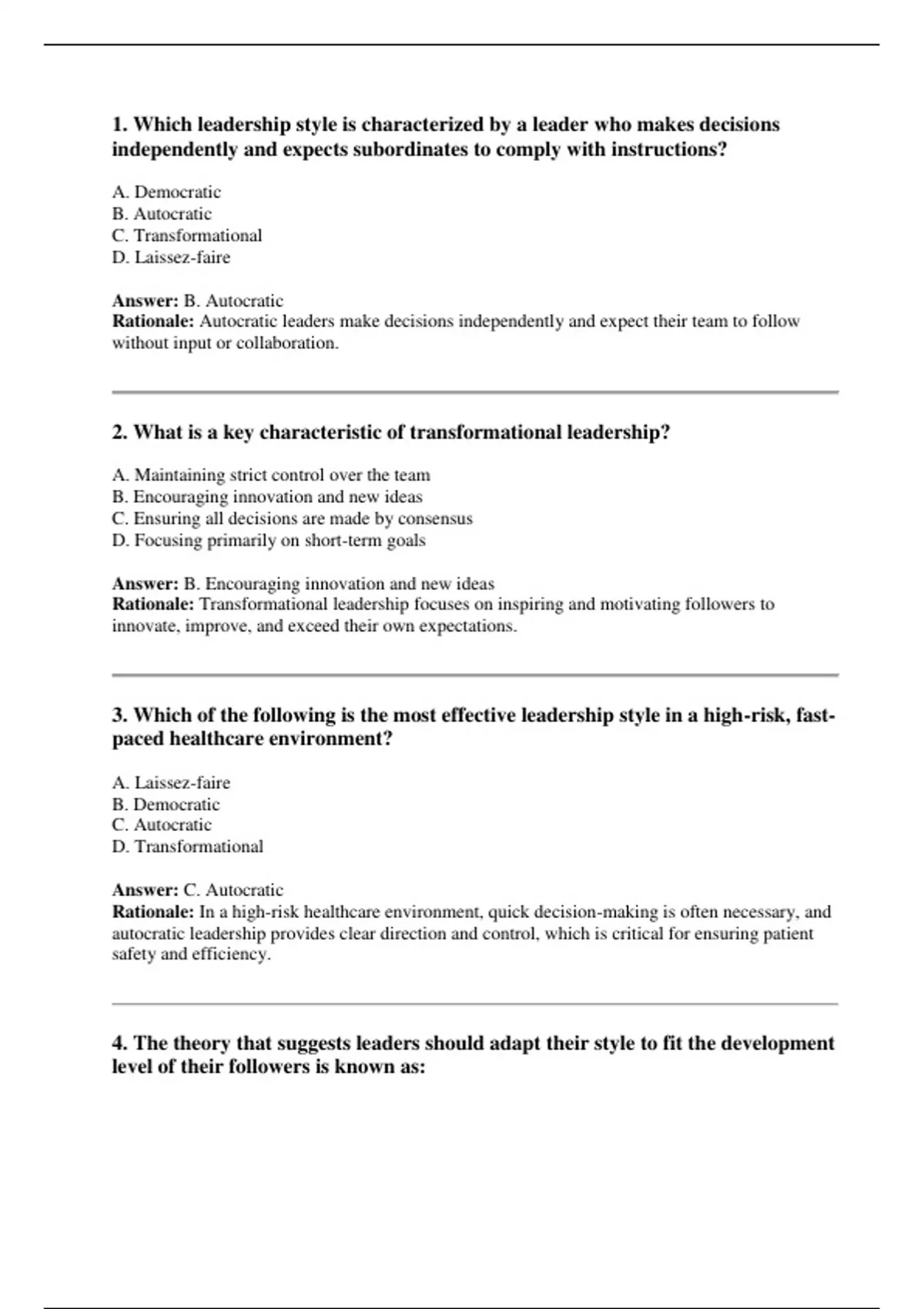 ATI RN Leadership Exam 2025: Real Retake with Correct Detailed Answers ...