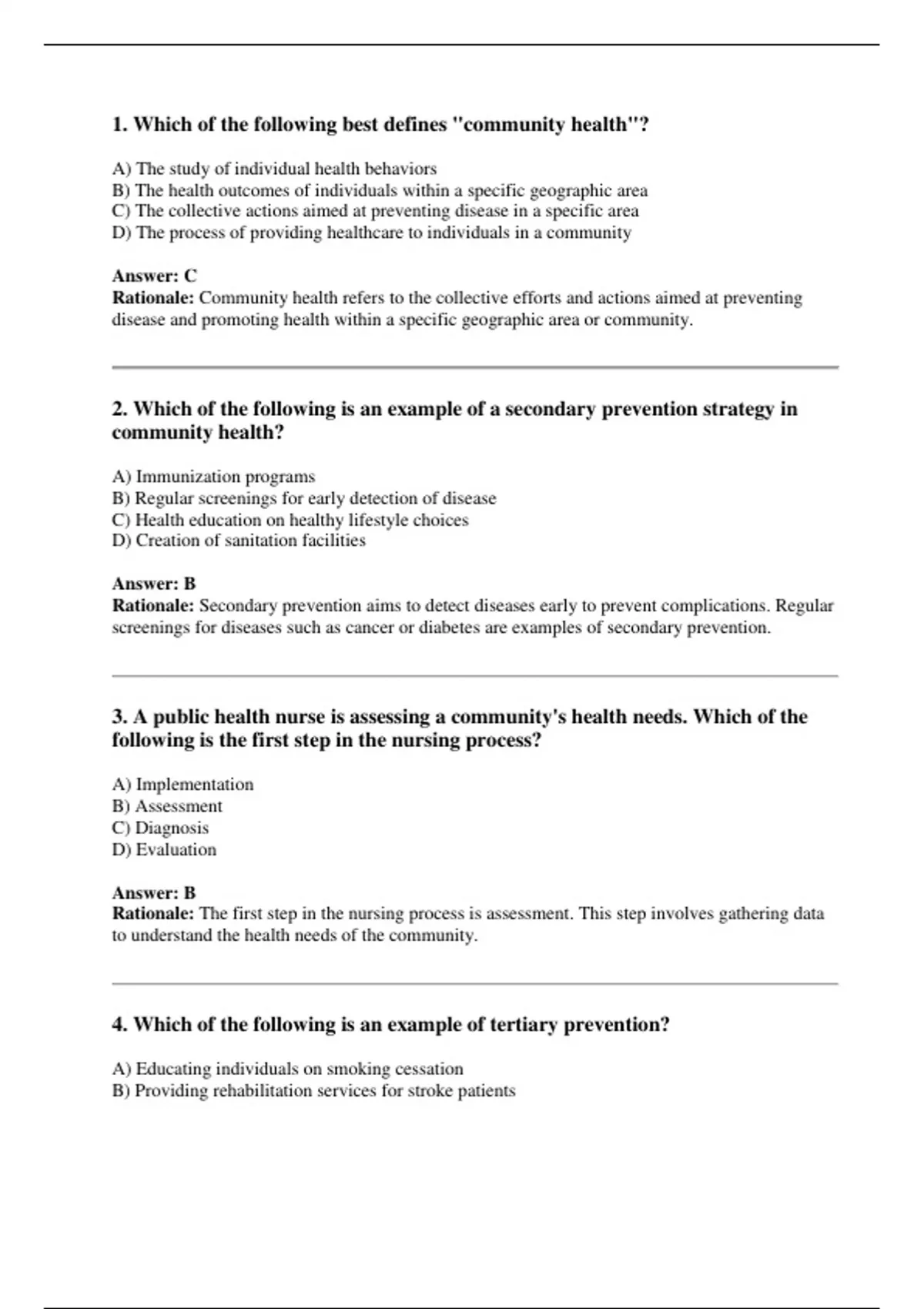 2025 ATI Community Health Exam Retake Q&A (Detailed Answers) - Stuvia ...