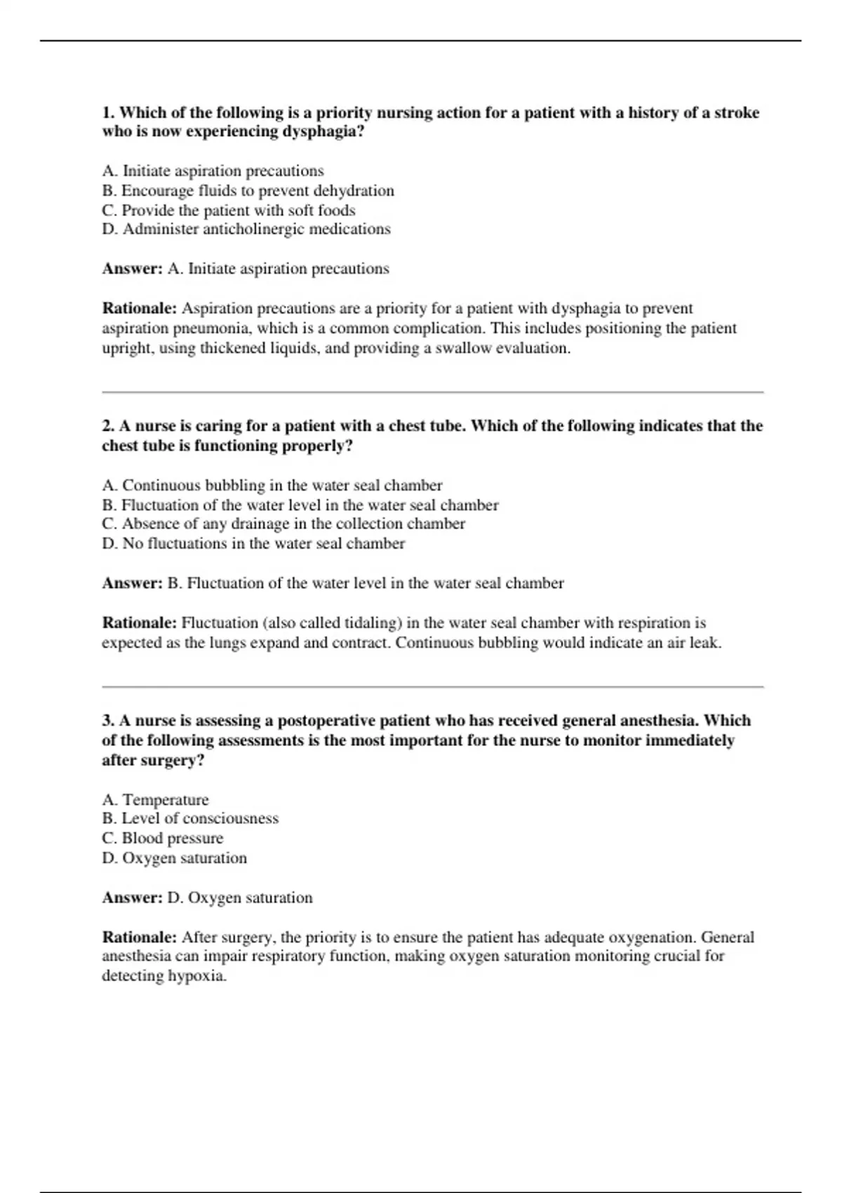 ATI Fundamentals 2025 Proctored Exam Retake (Questions & Verified ...