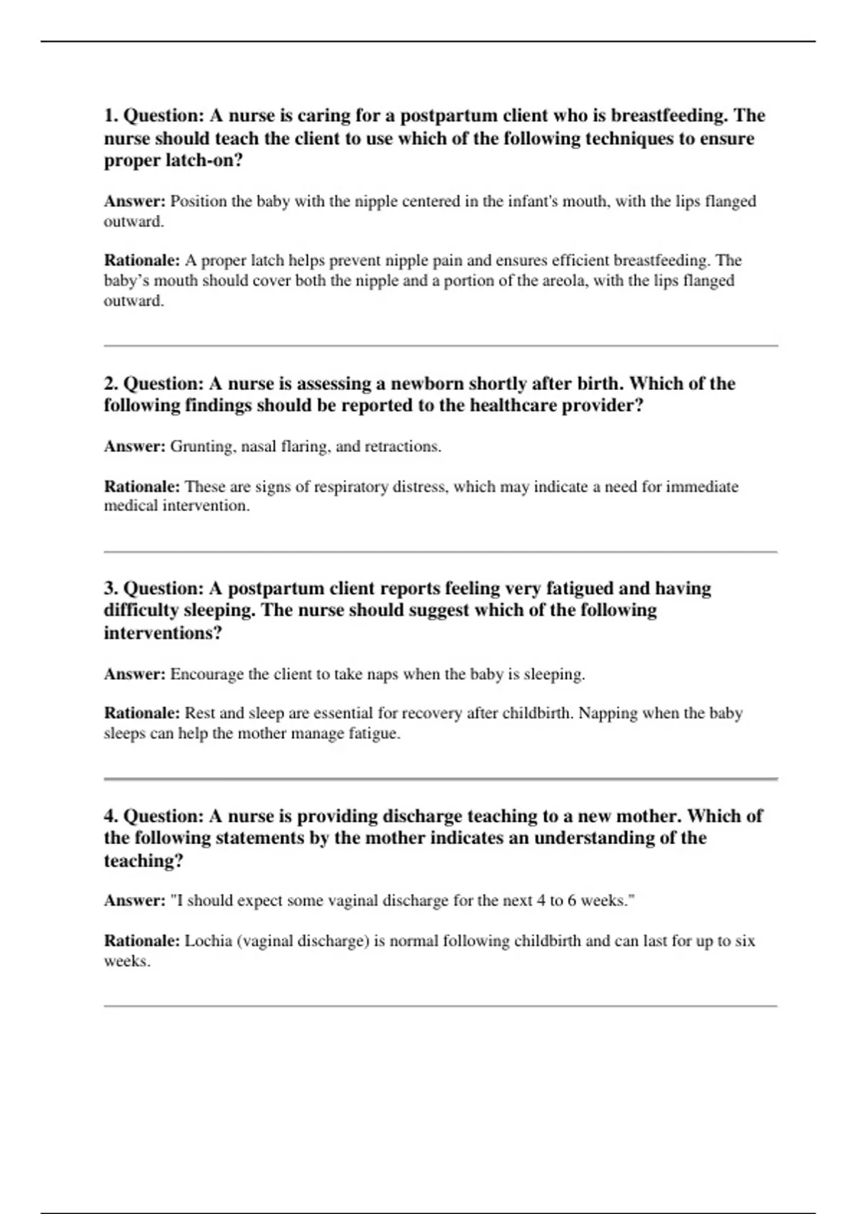 ATI Maternal Newborn 2024/2025 Proctored Exam: Questions and Verified ...