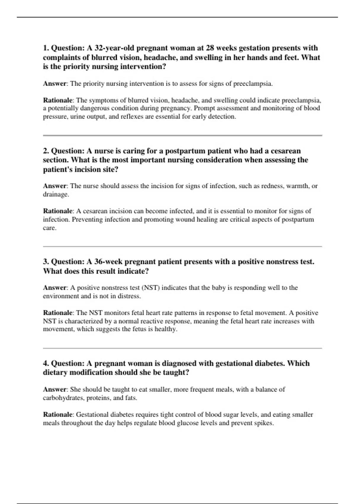 ATI Maternity Proctored Exam 2025: Verified Questions with Detailed ...