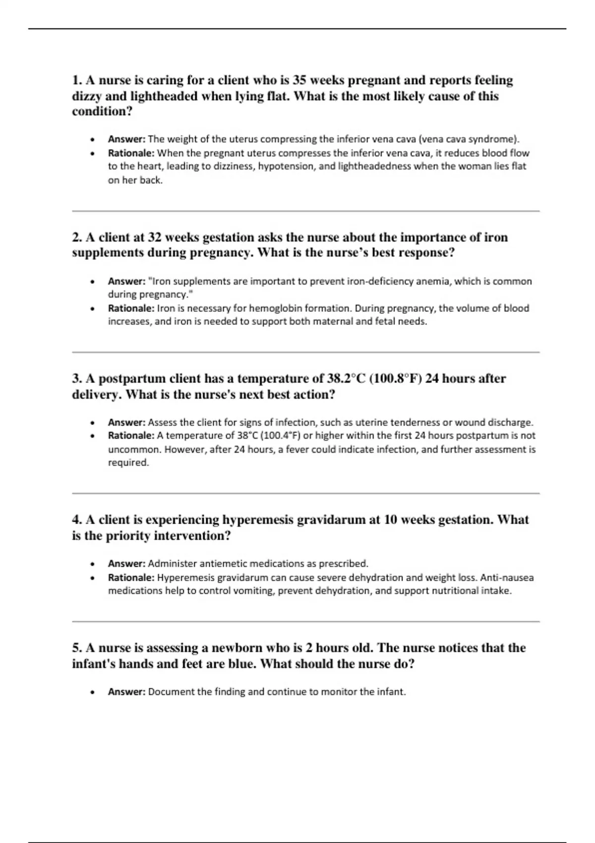 ATI RN Maternal Newborn 2025 Proctored Exam: Verified Questions with ...