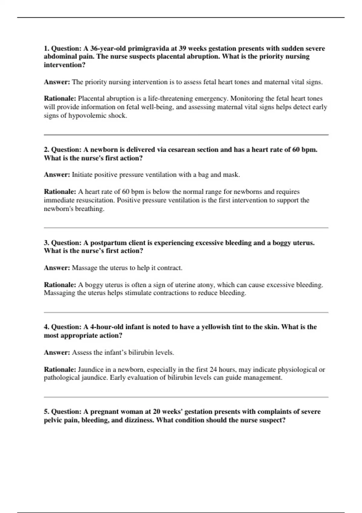 ATI Maternity Proctored Exam 2025: Verified Answers and Complete Questions - Stuvia - Stuvia US