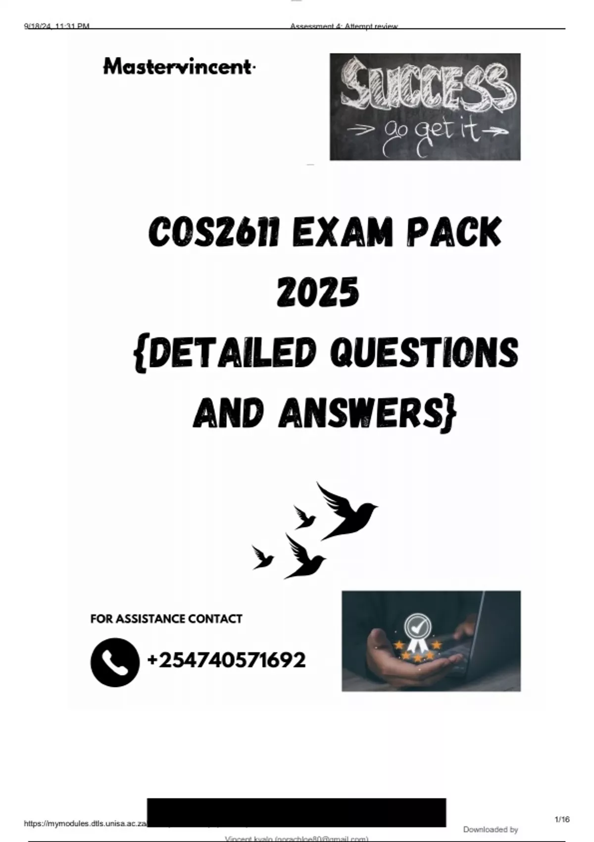 COS2611 EXAM PACK 2025 {DETAILED QUESTIONS AND ANSWERS} - Programming: Data Structures - Stuvia SA