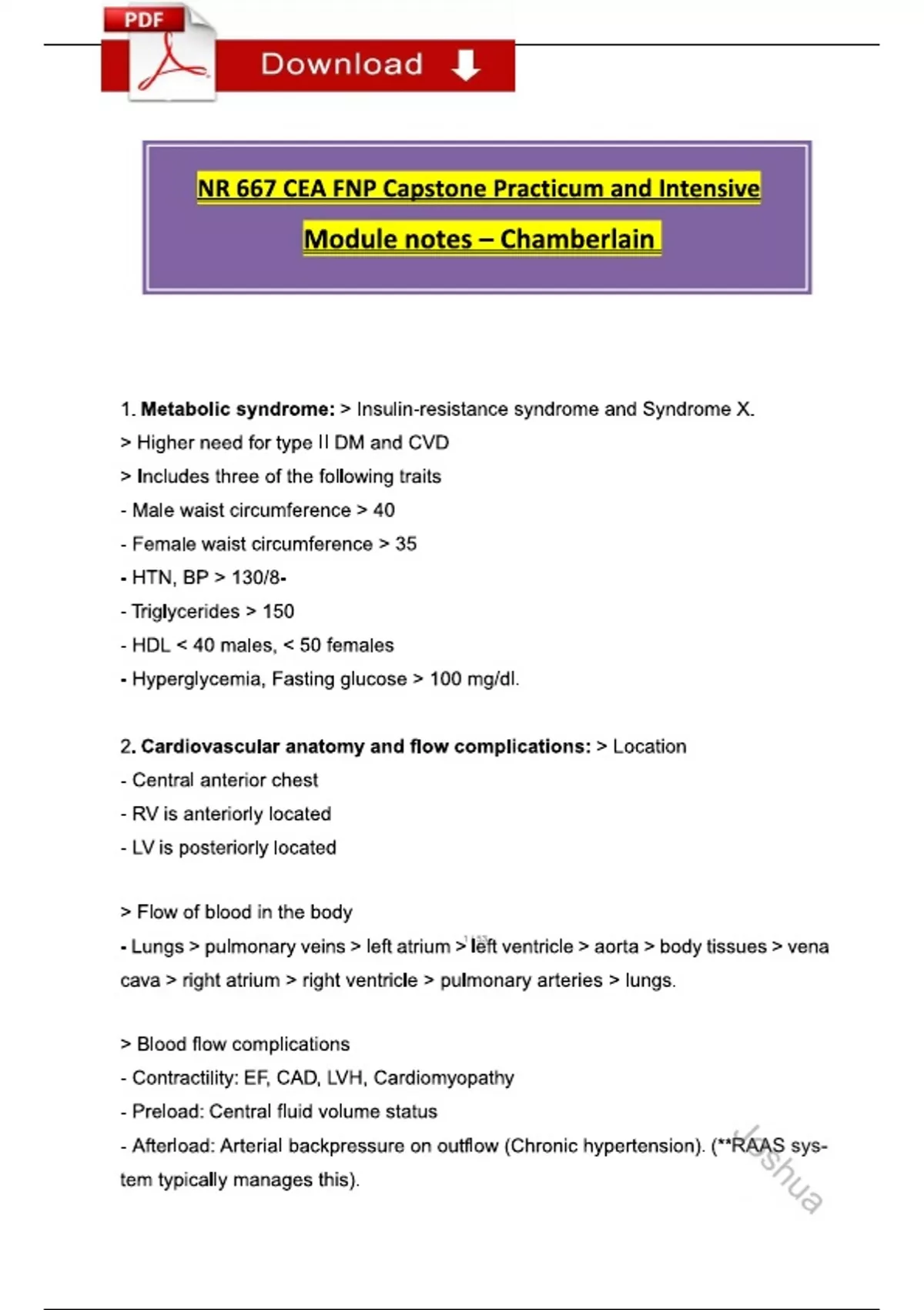 Study Bundle for NR 667 / NR667 Final Exam( 2 set exams) + Module Notes ...