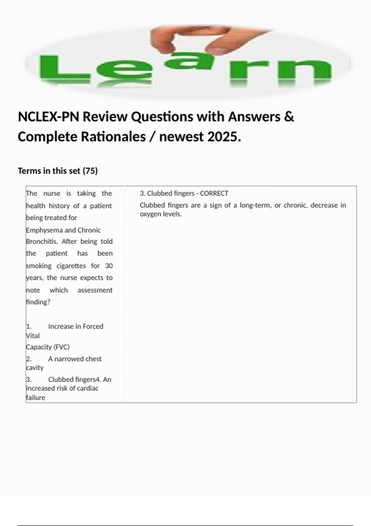 NCLEX-PN Review Questions with Answers & Complete Rationales / newest ...