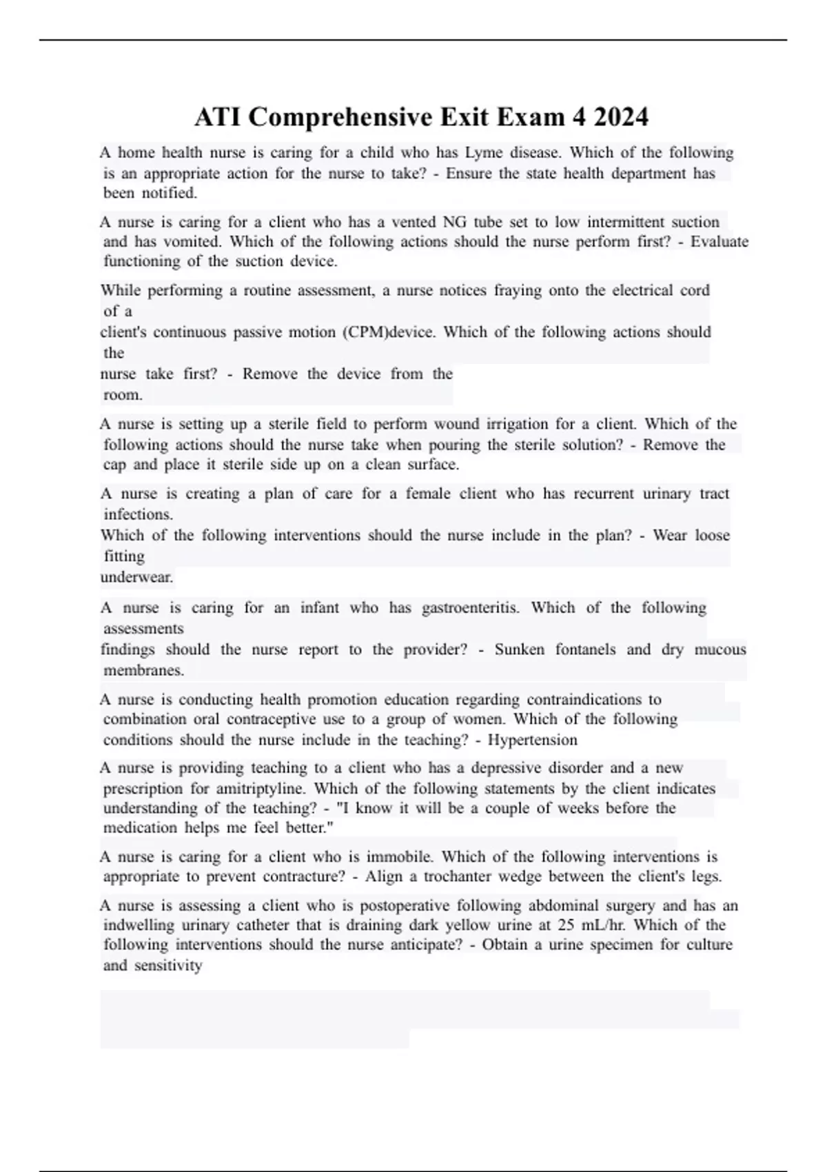 ATI Comprehensive Exit Exam 4 2024/2025 LATTEST || A+ GRADED - ATI ...