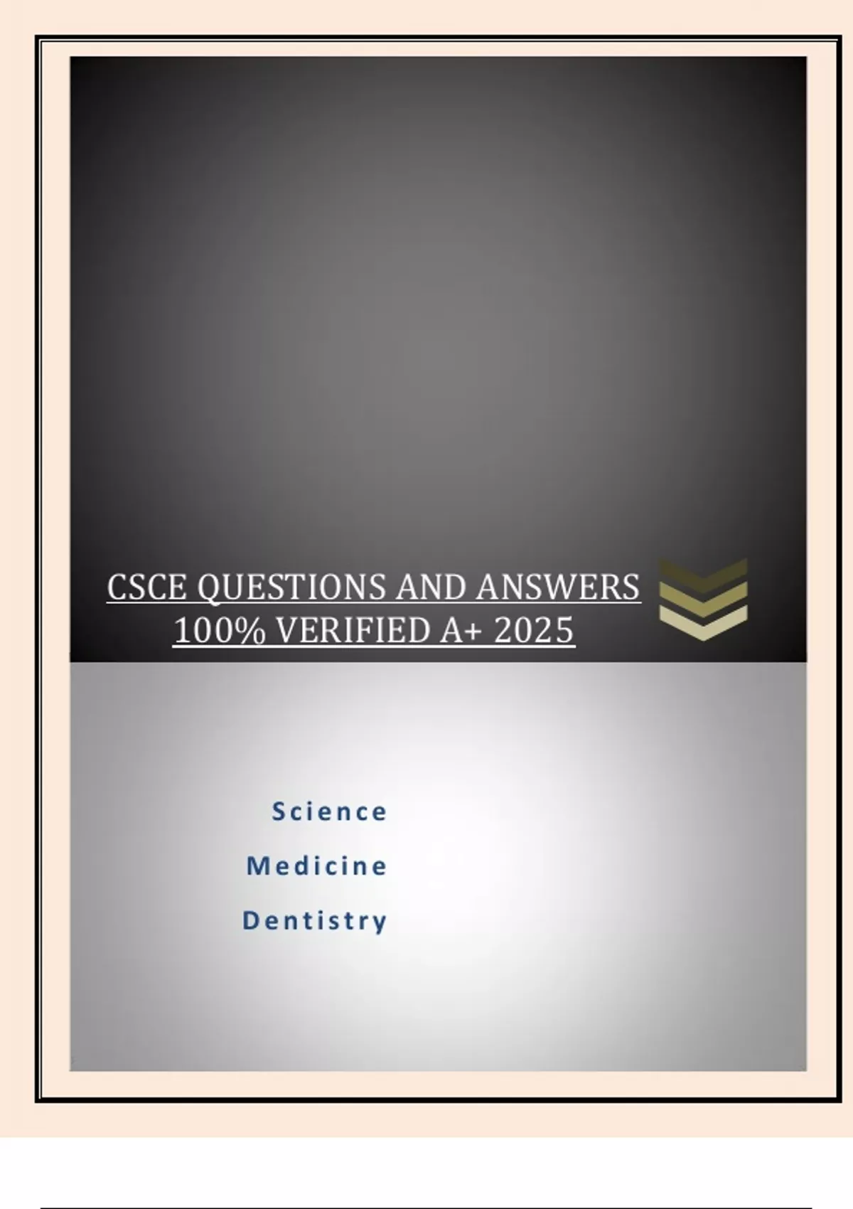 Computerized CSCE Exam with OSCE 2025 QUESTIONS AND ANSWERS A+, CSCE 2100 - Questions & Exams ...