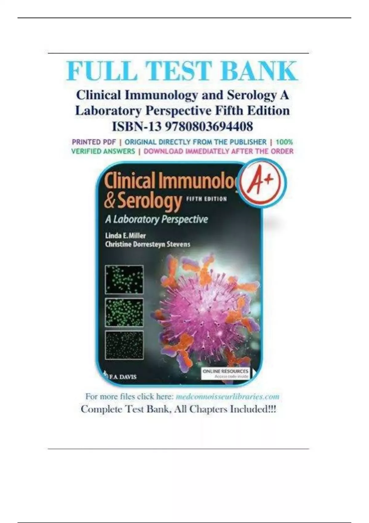 Test Bank For Clinical Immunology and Serology A Laboratory Perspective ...