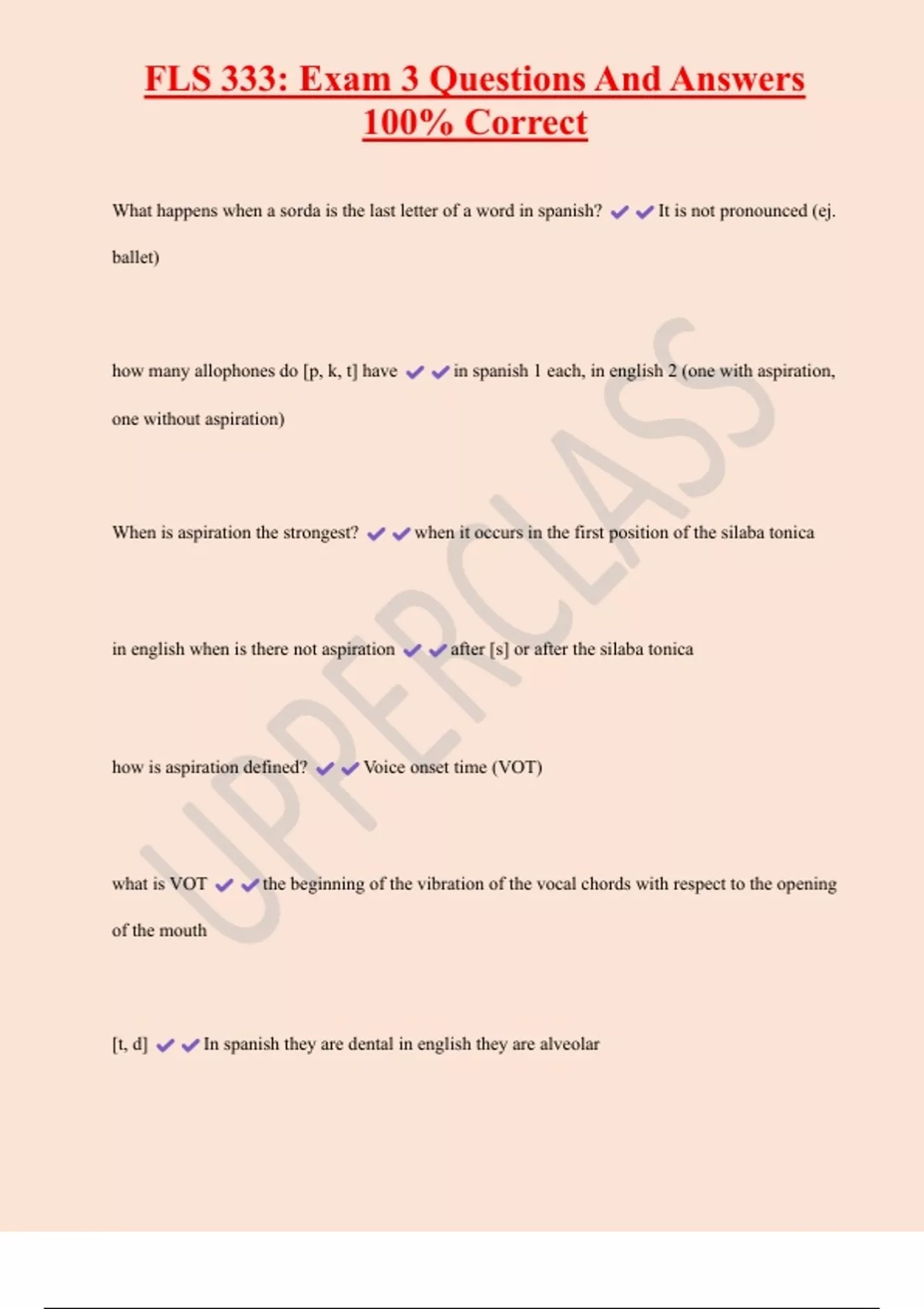 FLS 333: Exam 3 Questions And Answers 100% Correct - FLS - Stuvia US