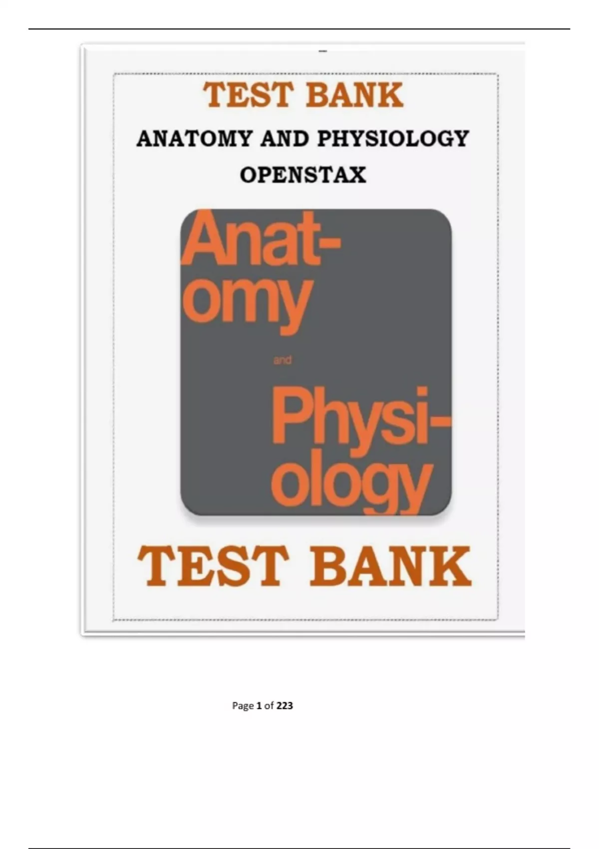 Anatomy and Physiology by Openstax Test Bank (2025 Best For Exam ...