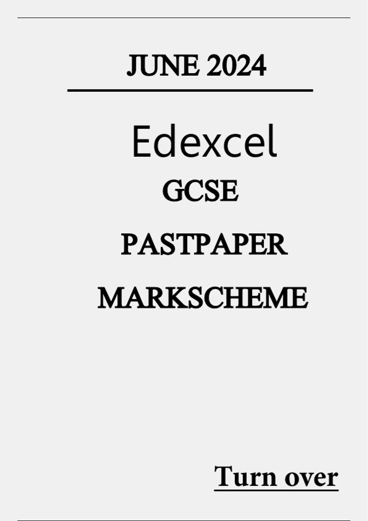 Actual Edexcel Gcse 2024 Biology Higher Tier Paper 1 Markscheme