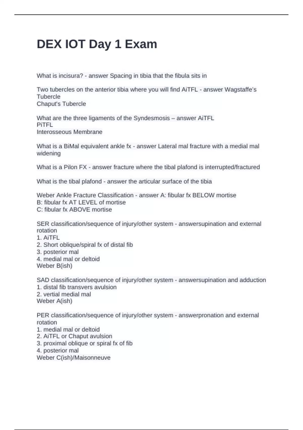 DEX IOT Day 1 Exam Questions answers 100% correct - DEX - Stuvia US