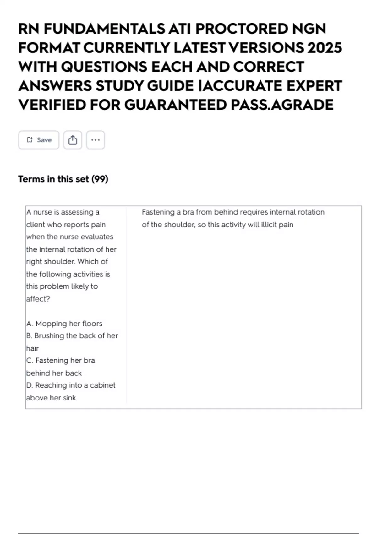 RN FUNDAMENTALS ATI PROCTORED NGN FORMAT CURRENTLY LATEST VERSIONS 2025 ...