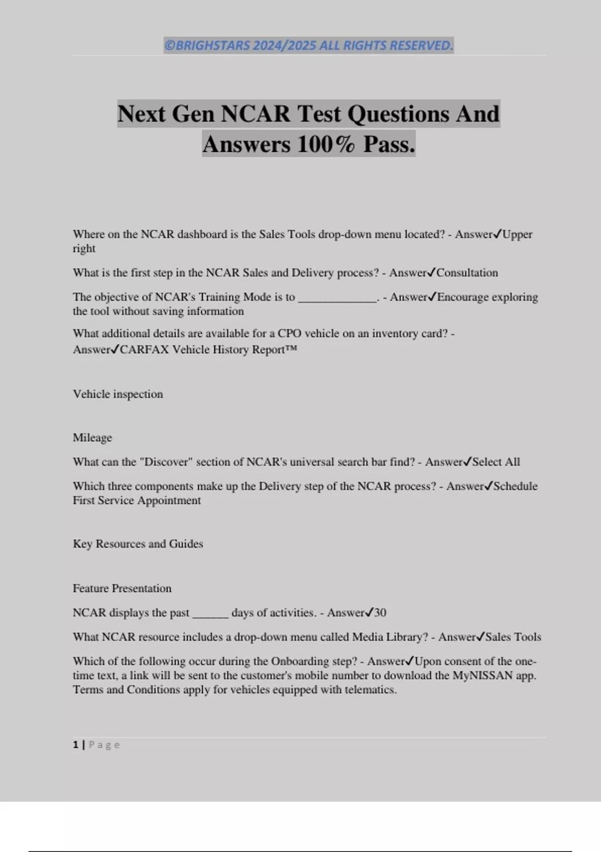 Next Gen NCAR Test Questions And Answers 100% Pass. - NEXT GEN NCAR ...