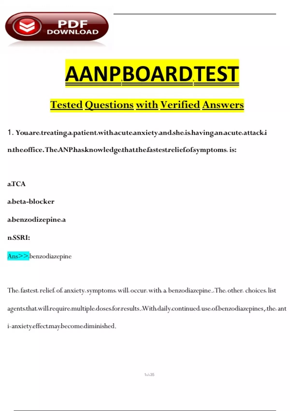 AANP Board Exam tested questions (latest 2025 / 2026) with verified ...