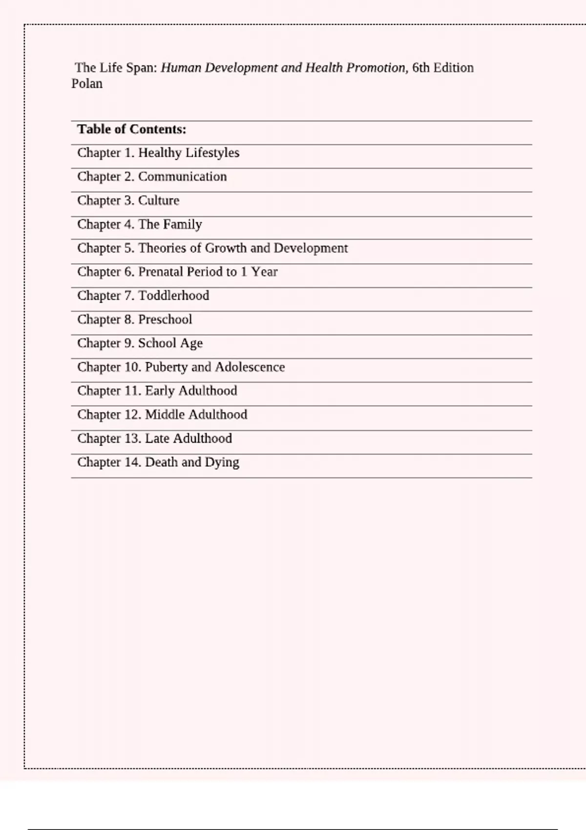 Test Bank for Journey Across the Life Span Human Development and Health ...