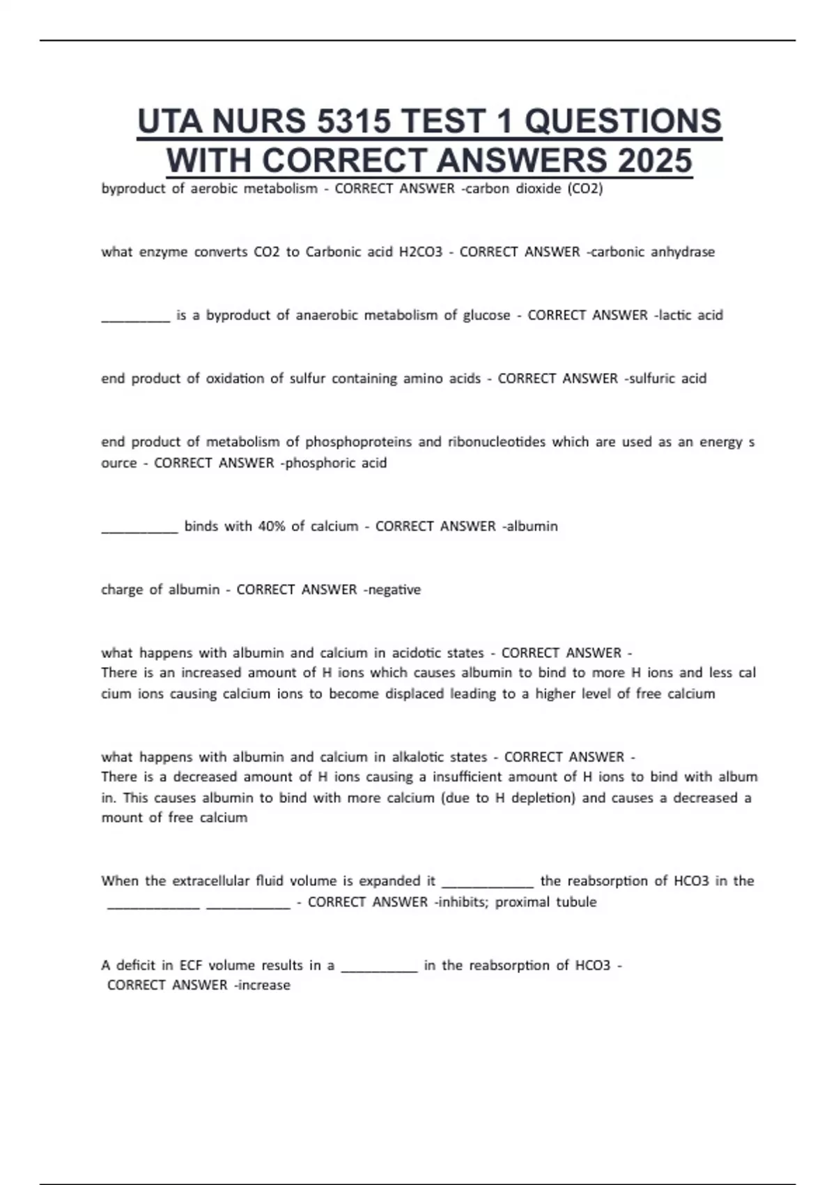 UTA NURS 5315 TEST 1 QUESTIONS WITH CORRECT ANSWERS 2025 - NURS 5315 ...