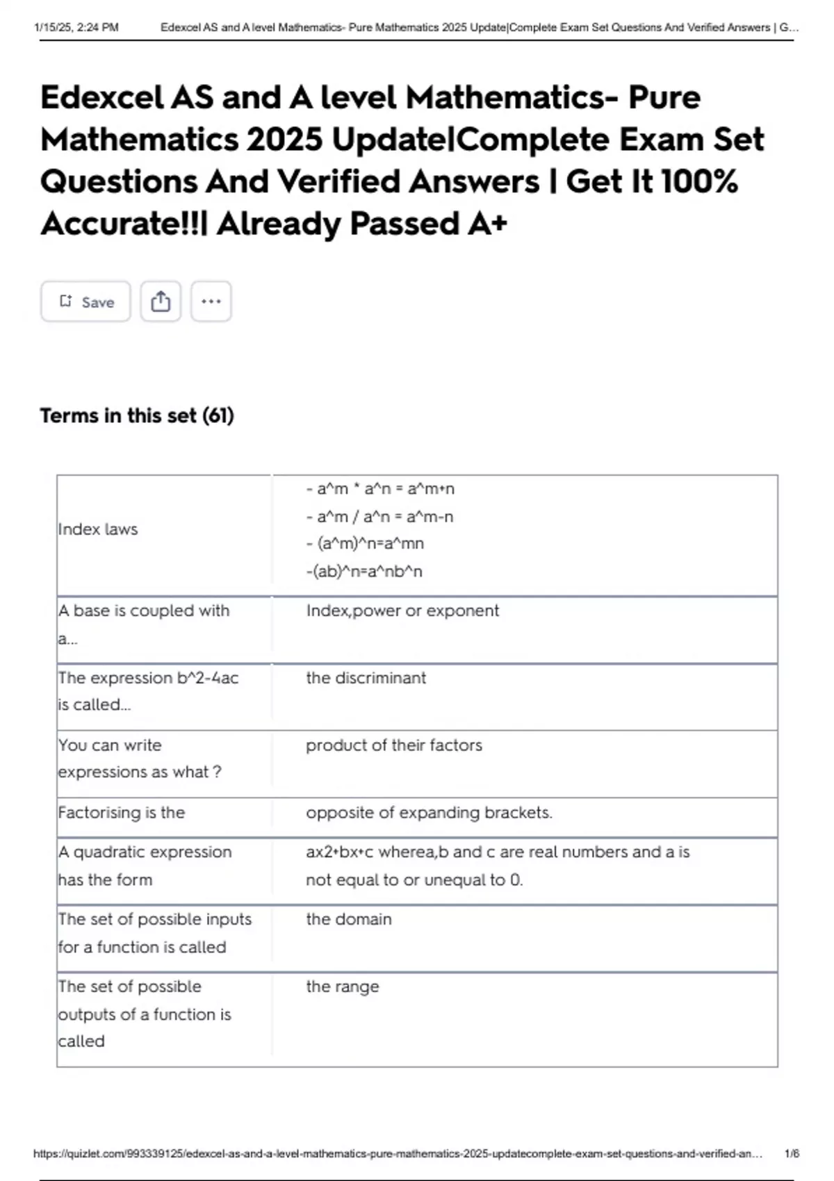 Edexcel AS and A level Mathematics- Pure Mathematics 2025 Update ...