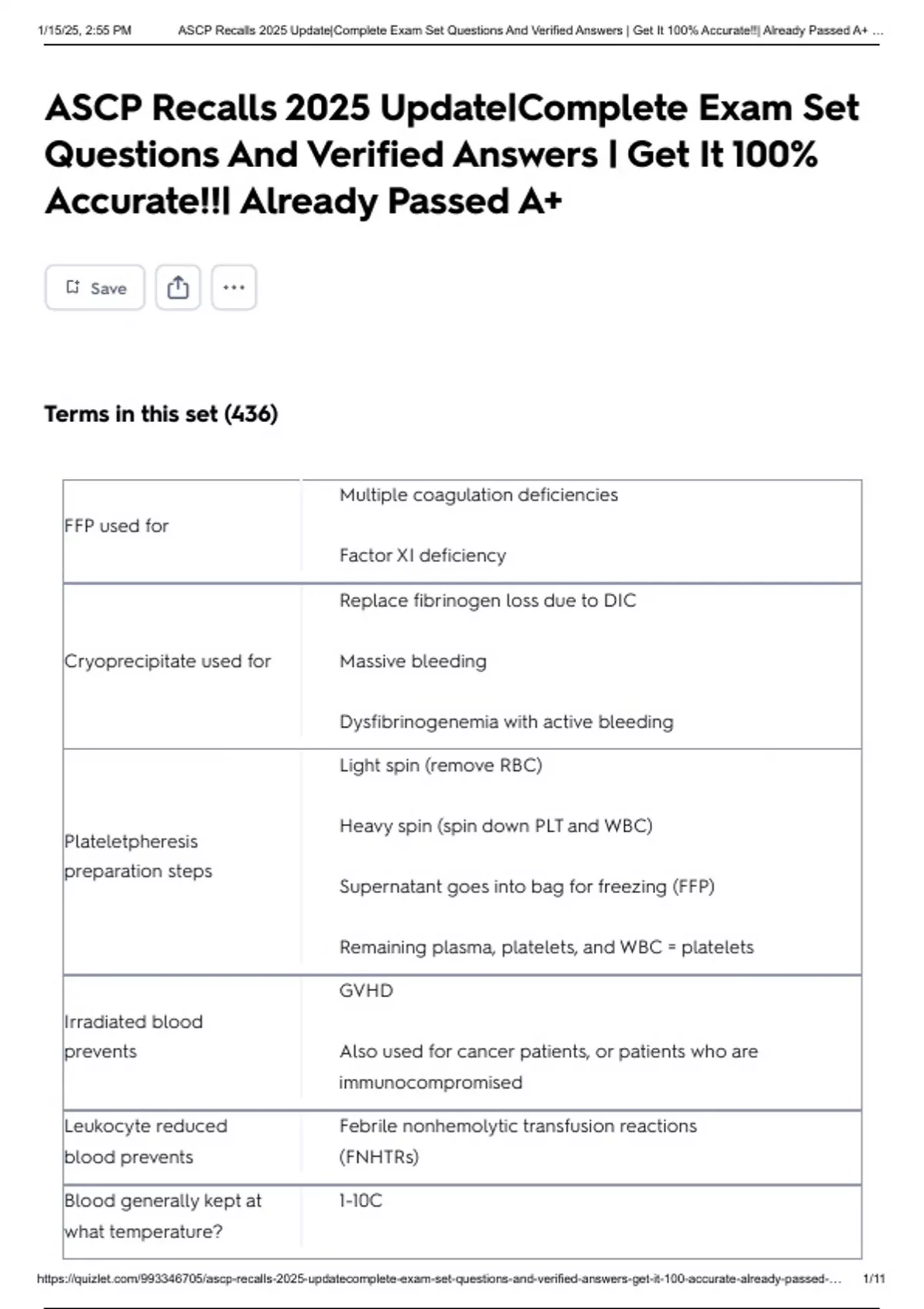 ASCP Recalls 2025 Update|Complete Exam Set Questions And Verified Answers | Get It 100% Accurate ...