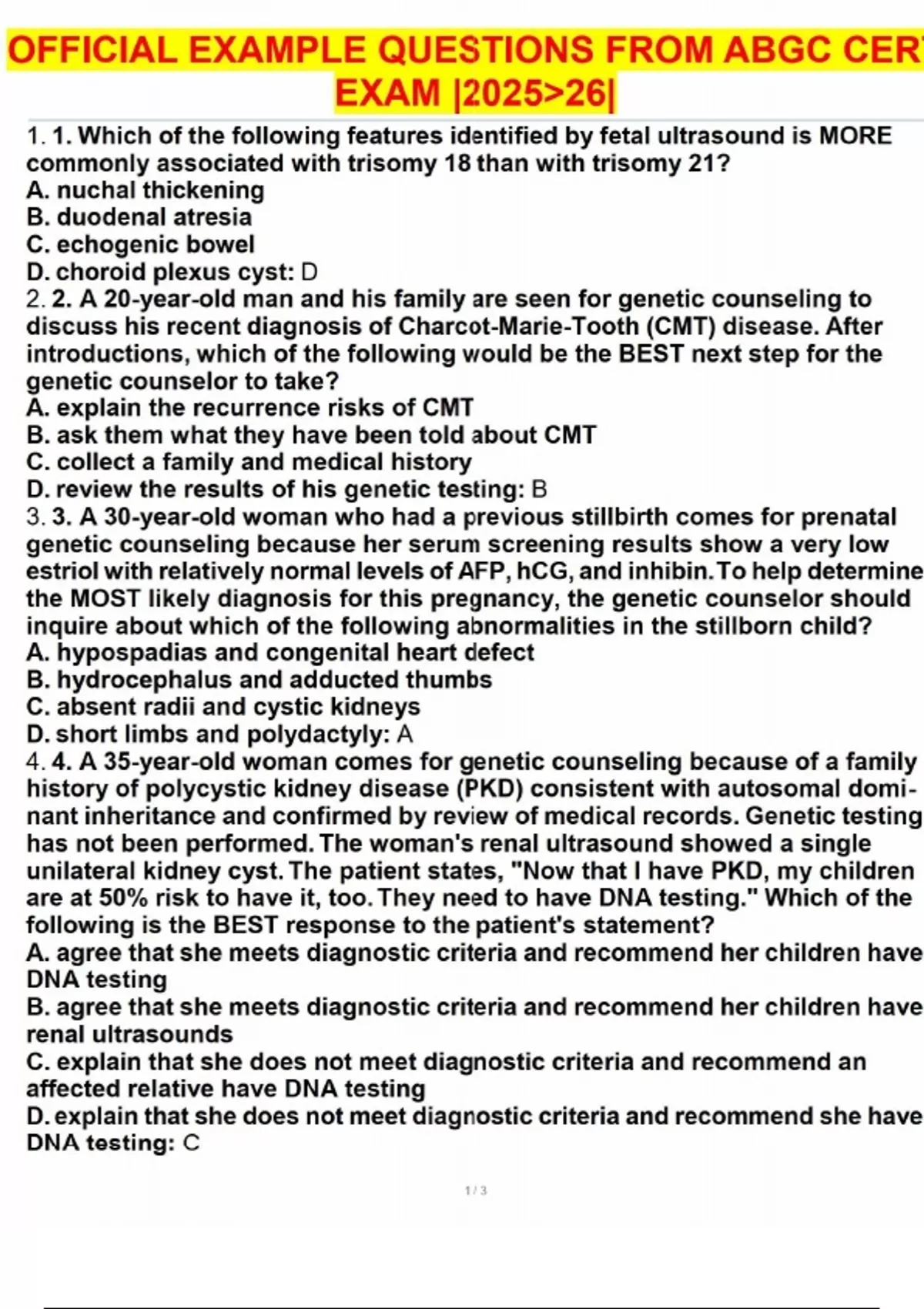 OFFICIAL EXAMPLE QUESTIONS FROM ABGC CERT EXAM |202526| - ABGC CERT ...