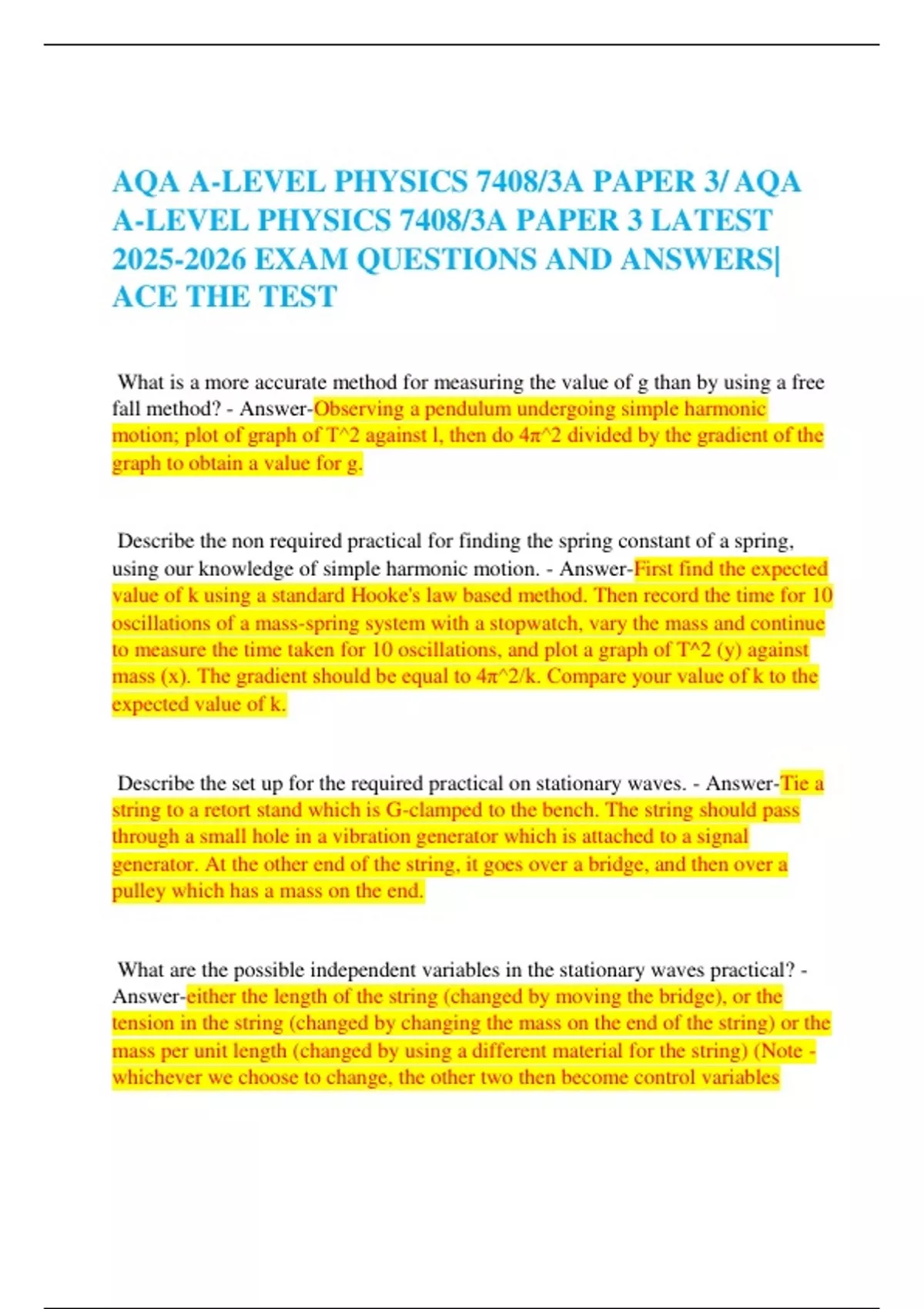 AQA A-LEVEL PHYSICS 7408/3A PAPER 3/ AQA A-LEVEL PHYSICS 7408/3A PAPER ...