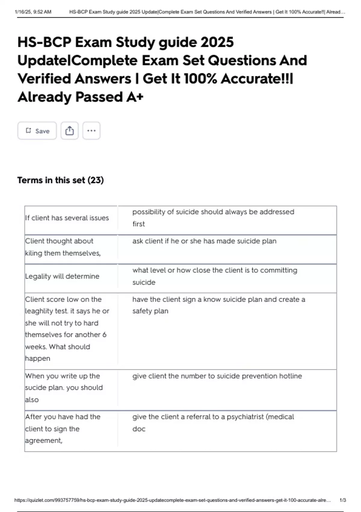 HS-BCP Exam Study guide 2025 Update|Complete Exam Set Questions And ...