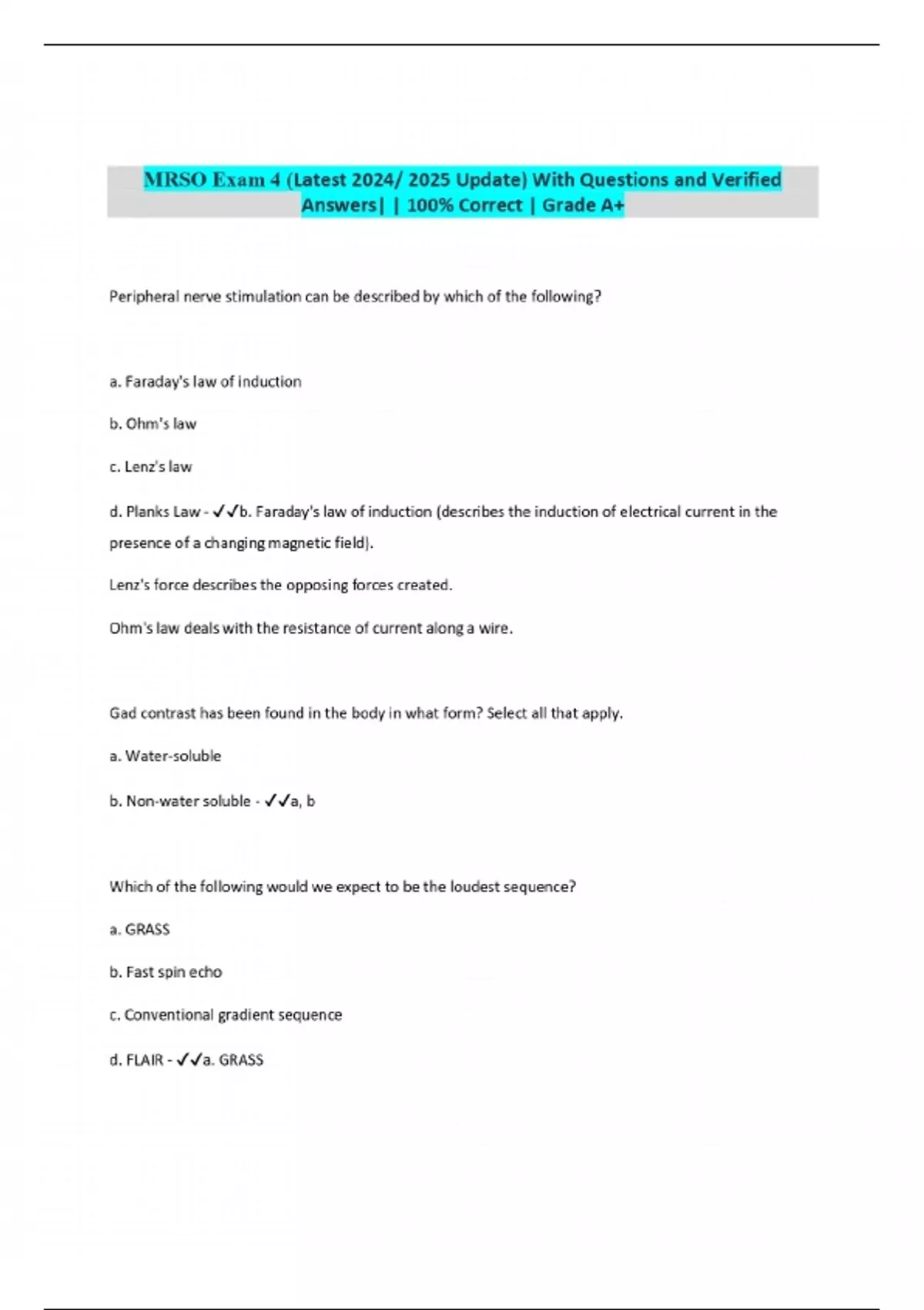 MRSO Exam 4 (Latest 2024/ 2025 Update) With Questions and Verified ...