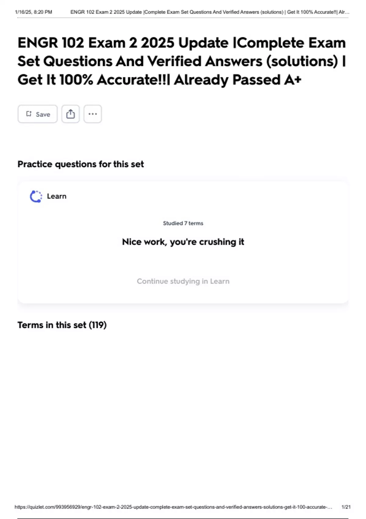 ENGR 102 Exam 2 2025 Update |Complete Exam Set Questions And Verified Answers (solutions) | Get ...