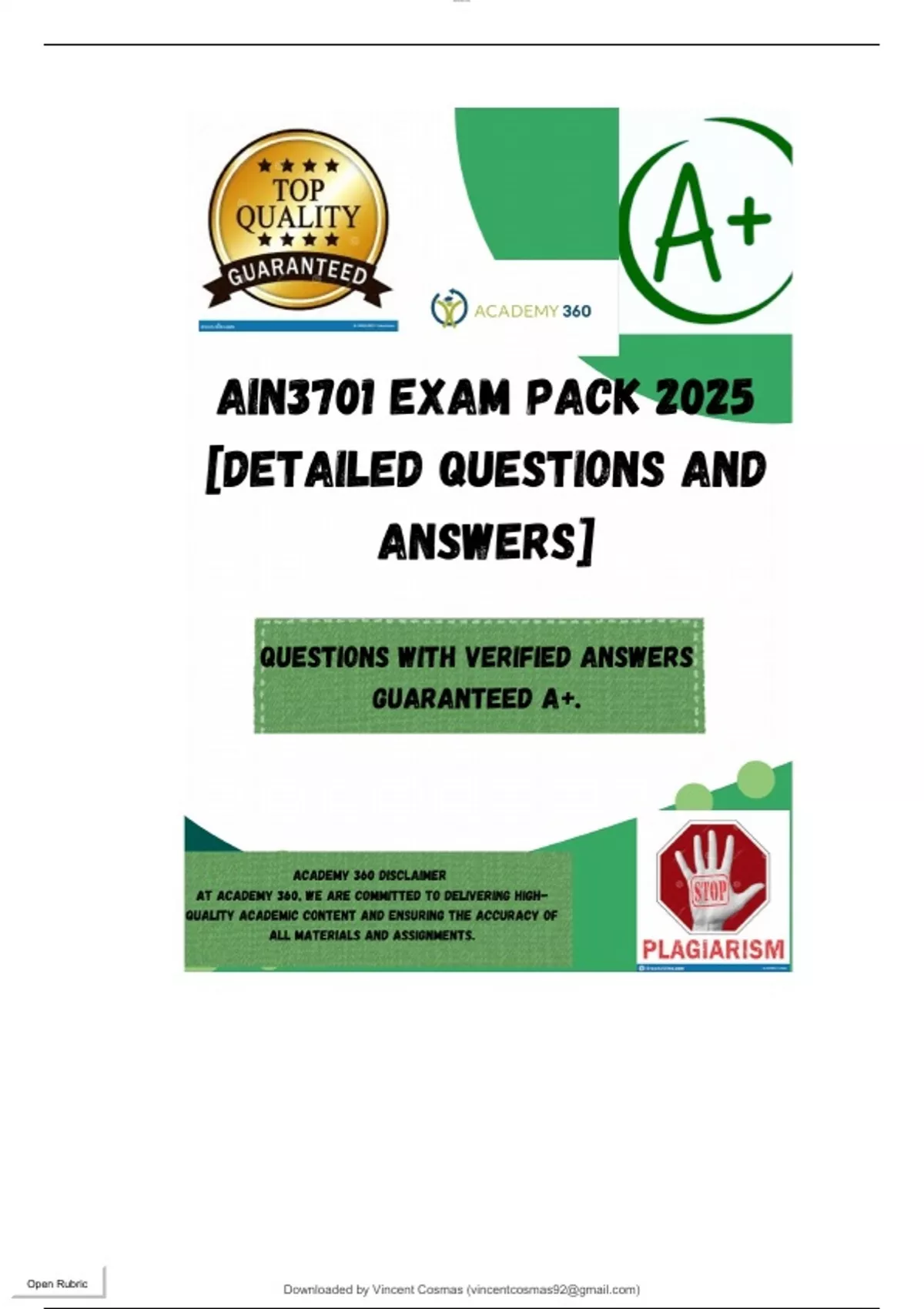 AIN3701 EXAM PACK 2025 [DETAILED QUESTIONS AND ANSWERS] - Automation ...