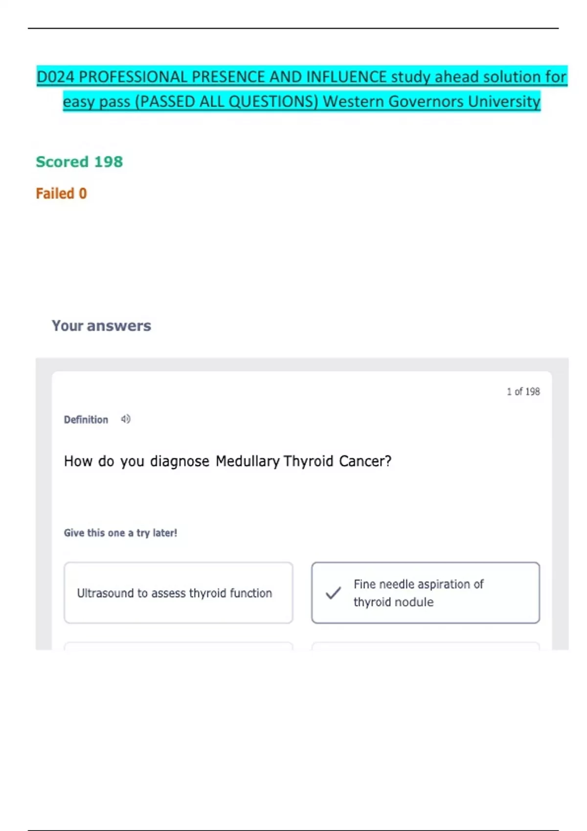 D024 PROFESSIONAL PRESENCE AND INFLUENCE study ahead solution for easy ...