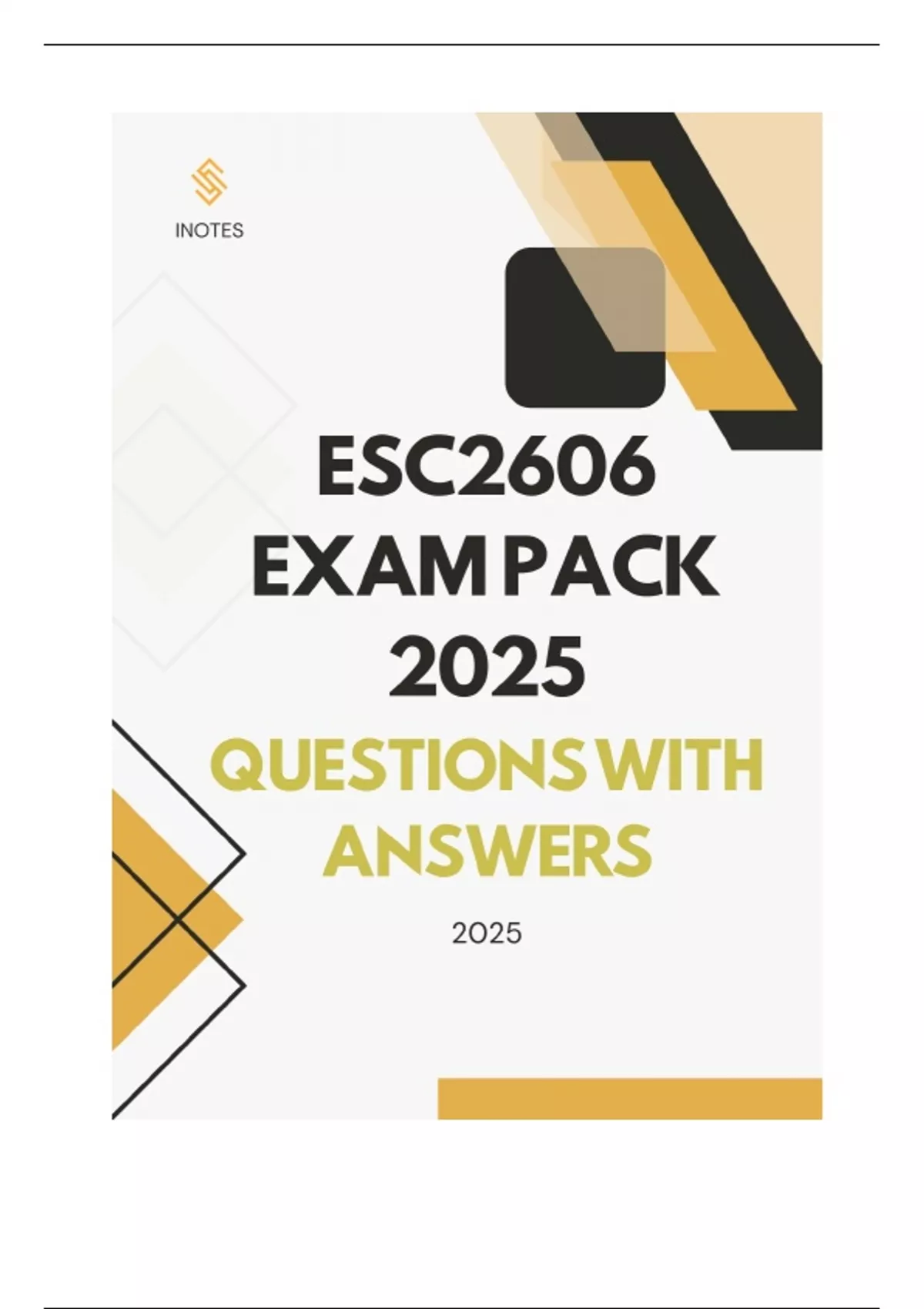 ECS2606 EXAM PACK 2025 - QUESTIONS WITH ANSWERS - Environmental ...