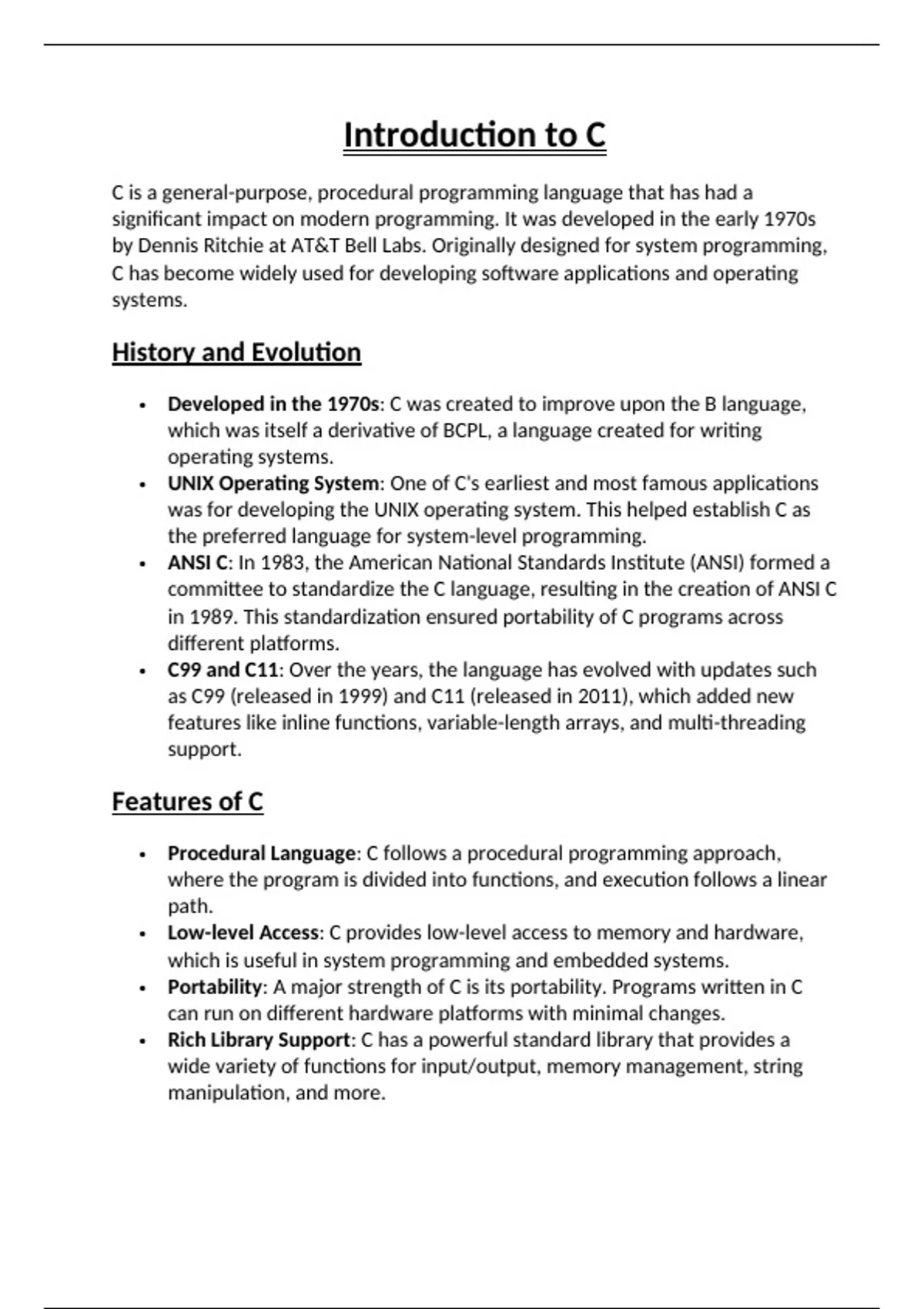 Getting Started with C Programming - COMPUTER SCIENCE - Stuvia US