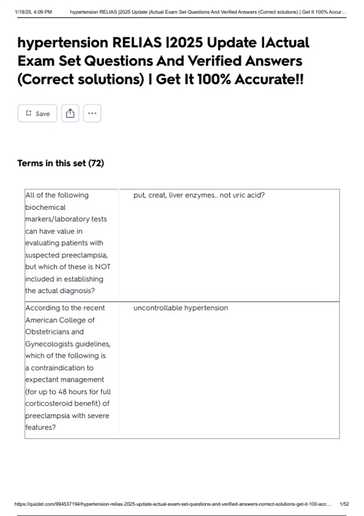 hypertension RELIAS |2025 Update |Actual Exam Set Questions And ...