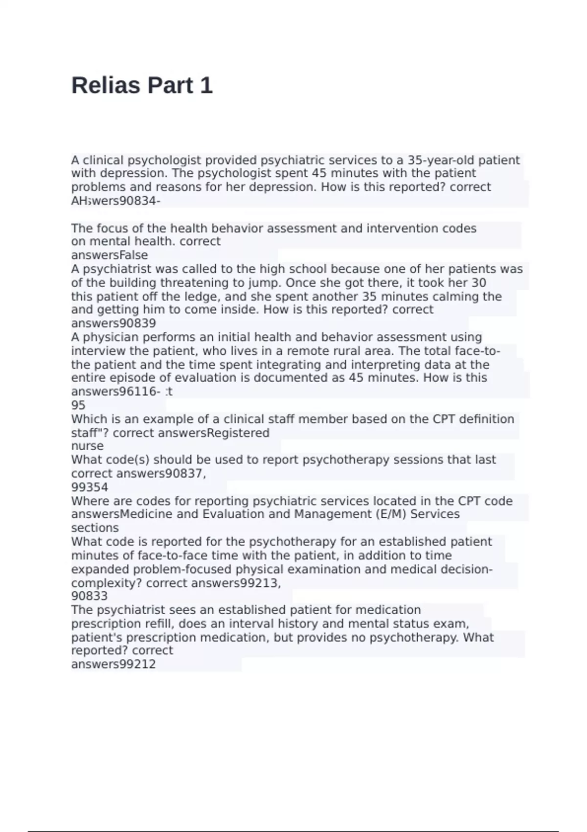 Relias exam with 100% correct answers 2025 - Relias Part 1 - Stuvia US