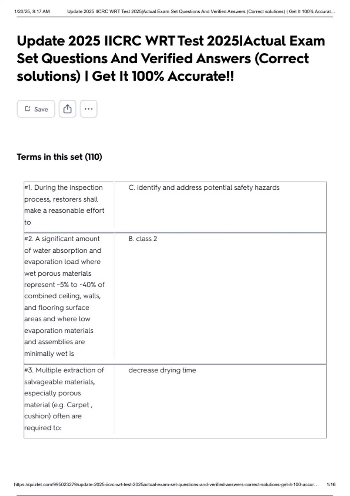 Update 2025 IICRC WRT Test 2025|Actual Exam Set Questions And Verified ...
