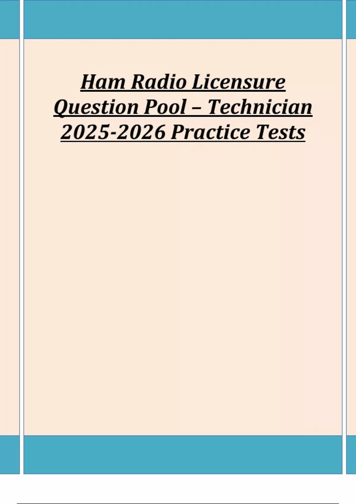 Ham Radio Licensure Question Pool – Technician Practice Tests - Ham ...