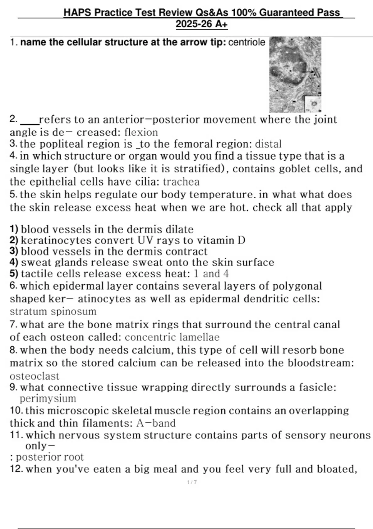 HAPS Practice Test Review Qs&As 100% Guaranteed Pass 2025-26 A+ - HAPS ...