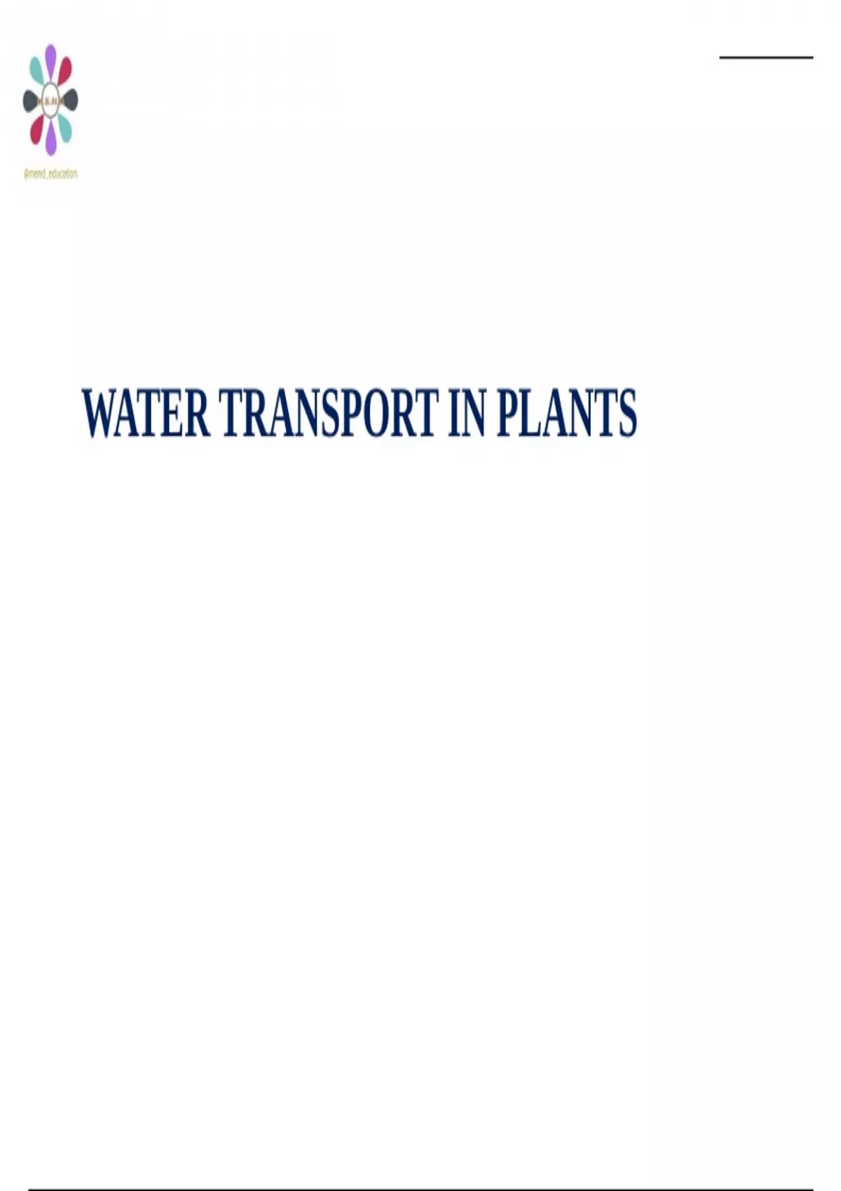 Water transport types in plants (apoplast, symplast) - Life Sciences ...